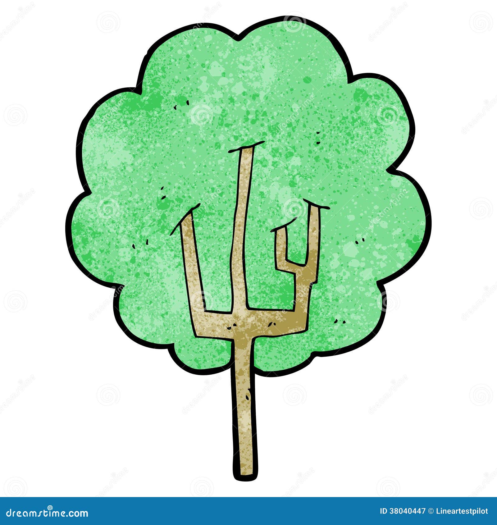 Cartoon tree stock vector. Illustration of textured, clip - 38040447