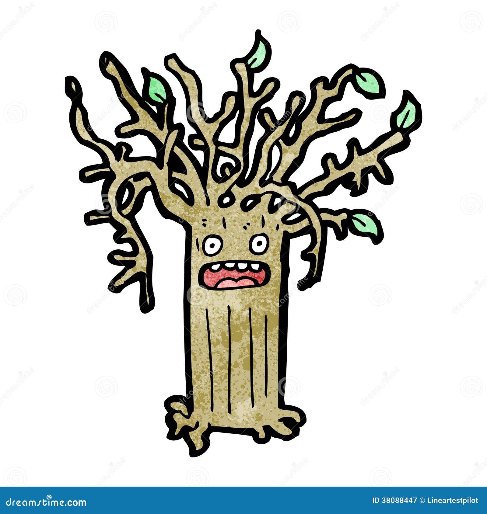 Cartoon tree stock vector. Illustration of crazy, grunge - 38088447