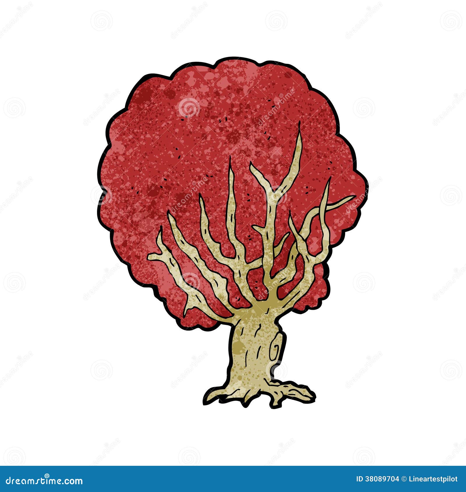 Cartoon tree stock vector. Illustration of clip, grunge - 38089704