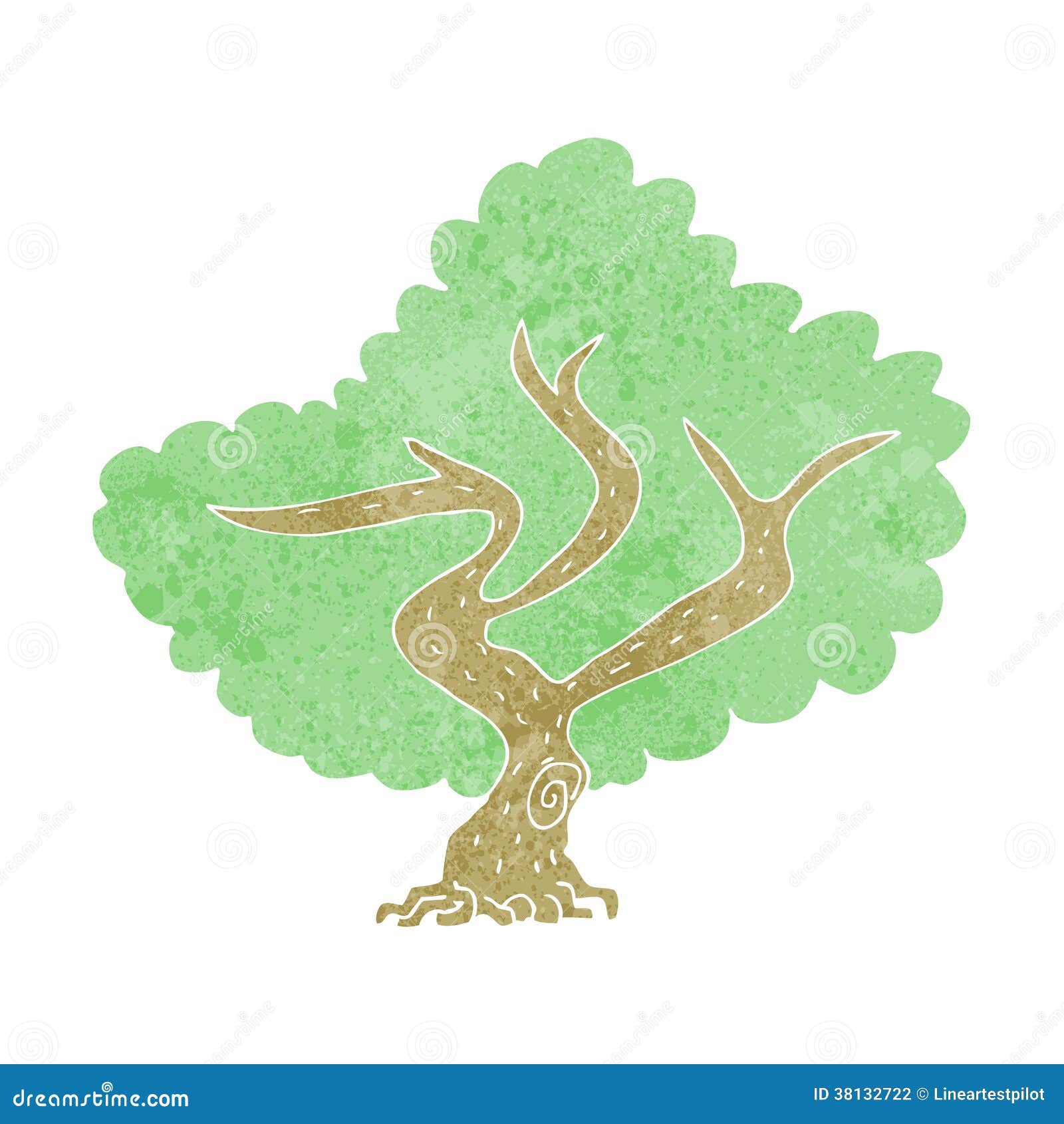 Cartoon tree stock illustration. Illustration of simple - 38132722