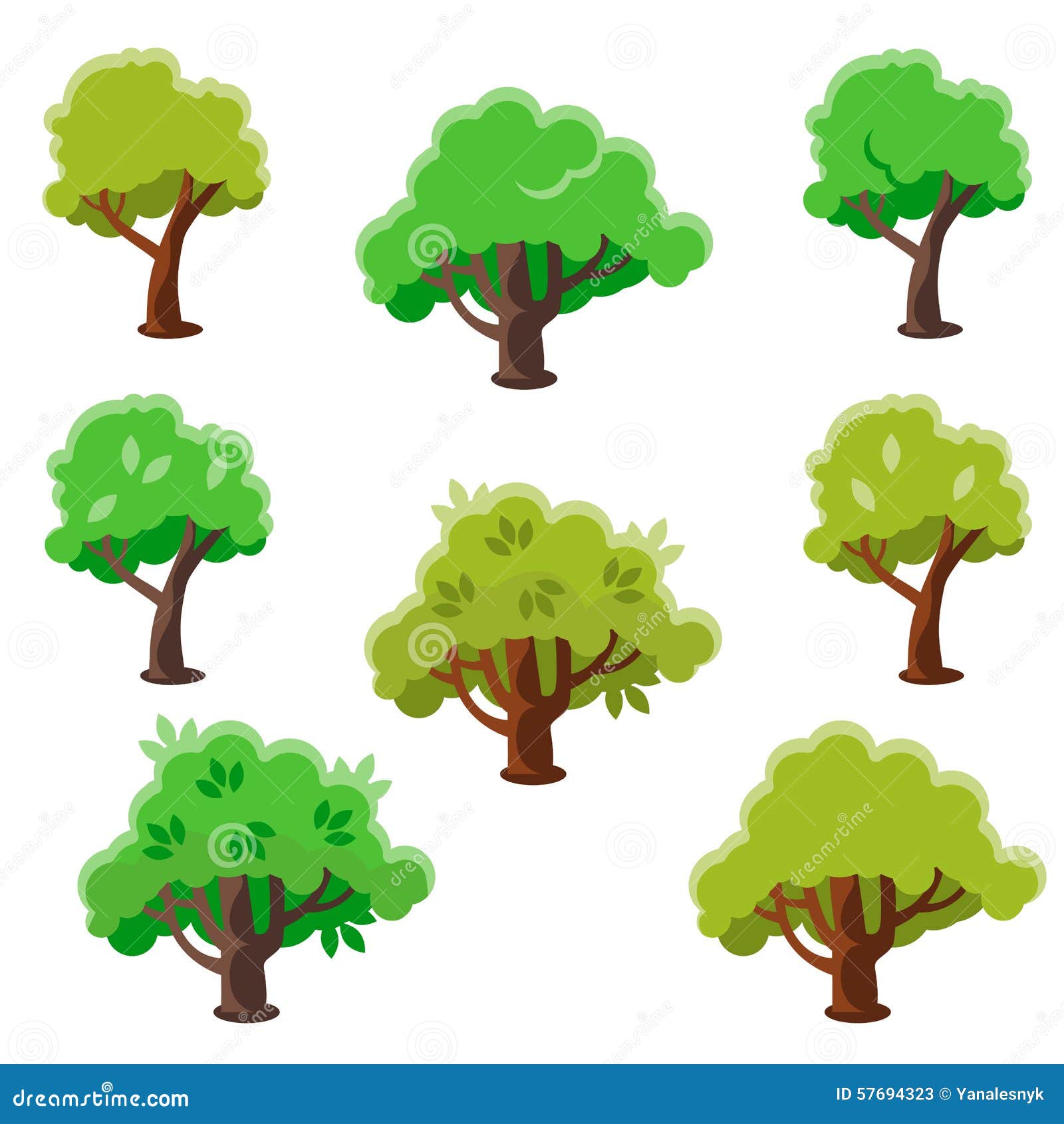 Cartoon Tree Set Stock Illustrations – 88,502 Cartoon Tree Set Stock ...