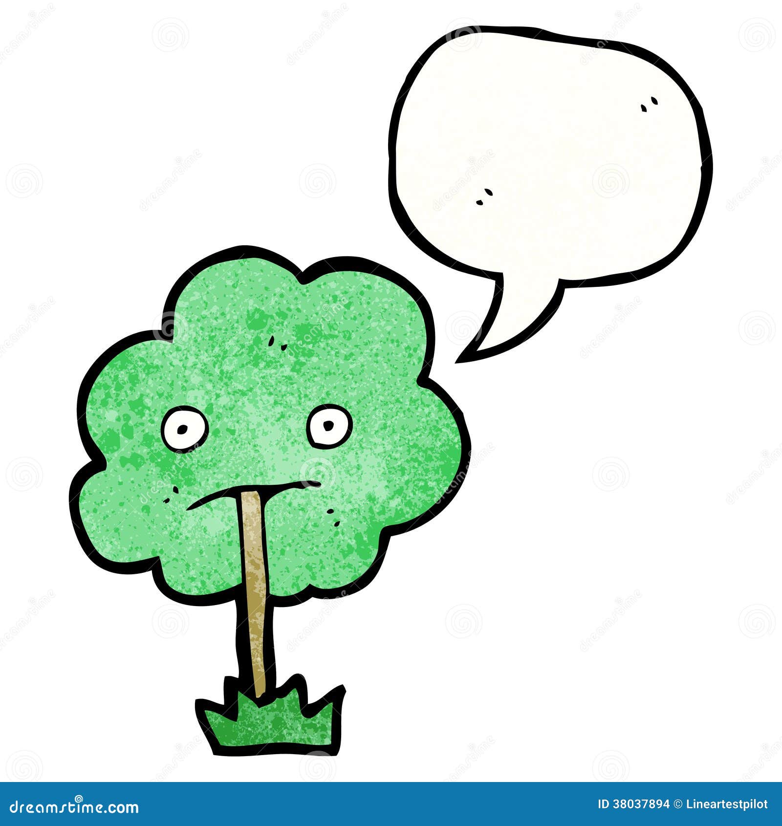 Cartoon Tree with Speech Bubble Stock Vector - Illustration of speaking ...
