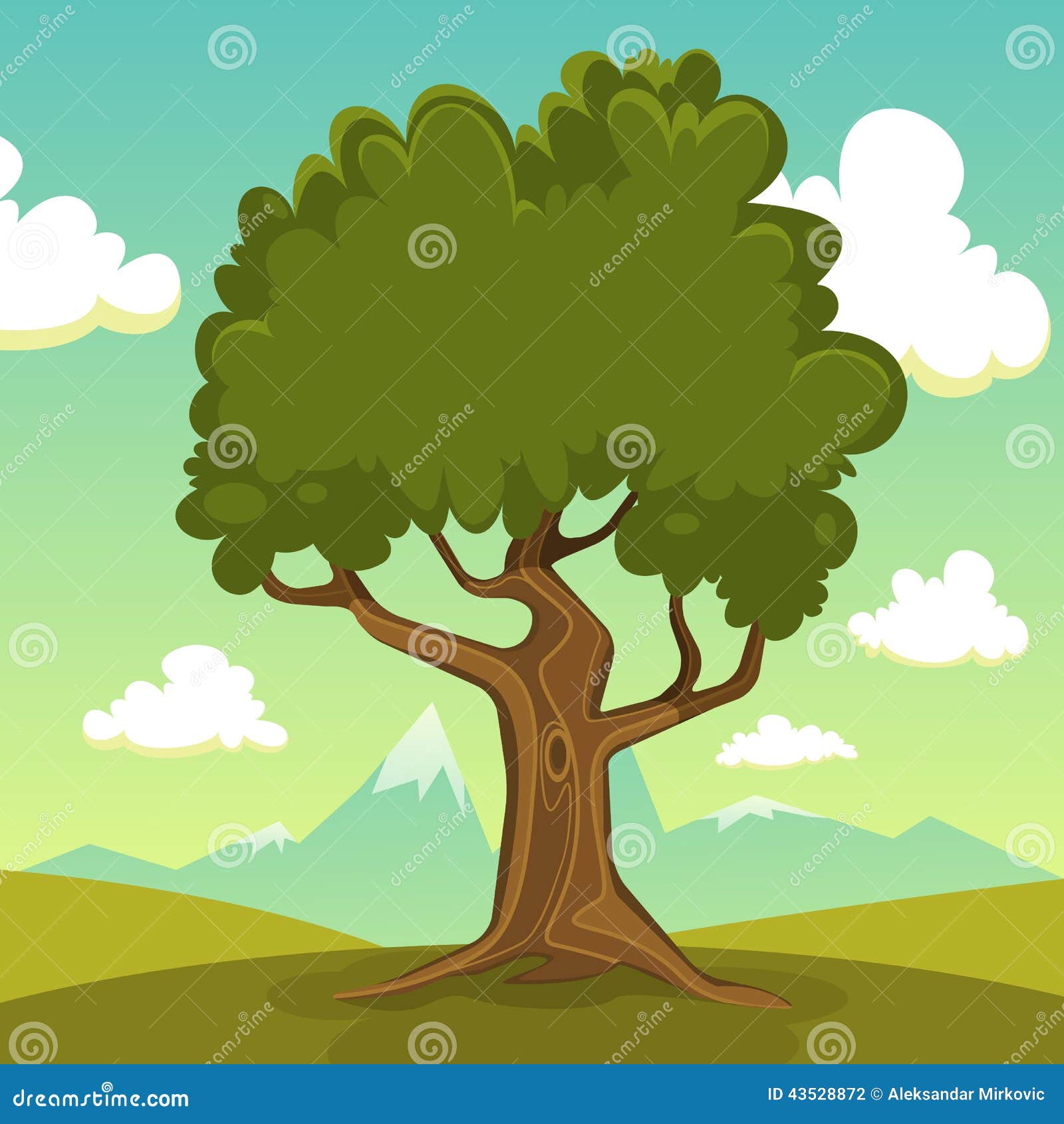 Cartoon Tree stock vector. Illustration of grow, clip - 43528872