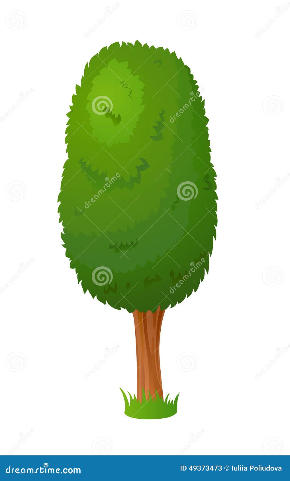 Cartoon tree stock illustration. Illustration of healthy - 49373473
