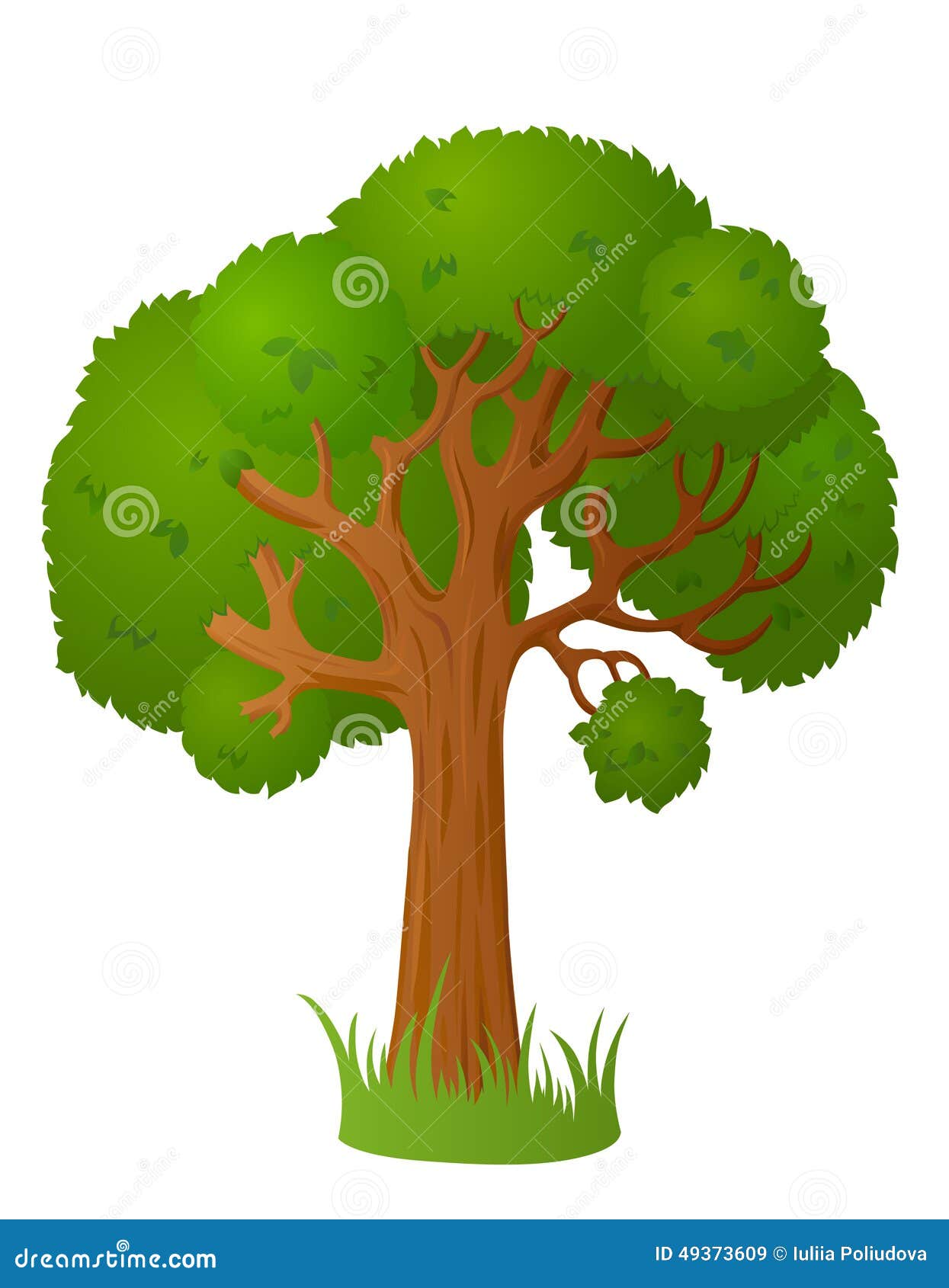 Cartoon tree stock illustration. Illustration of artistic - 49373609