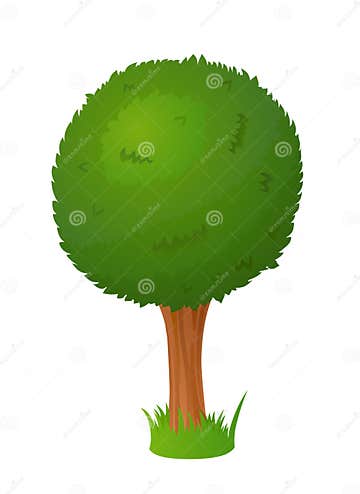 Cartoon tree stock illustration. Illustration of corner - 49373785