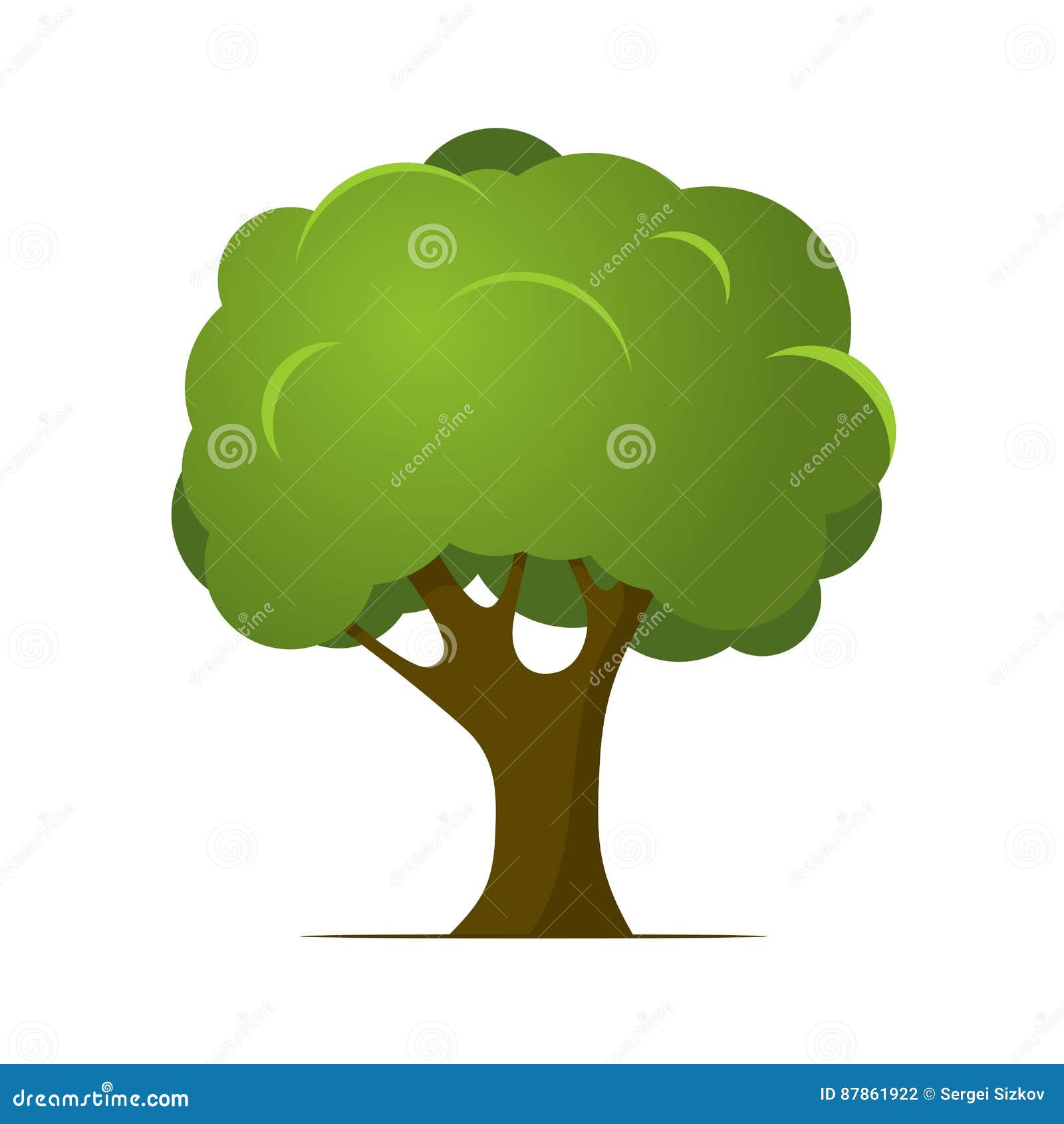 Cartoon Tree. Vector stock vector. Illustration of greetings - 87861922