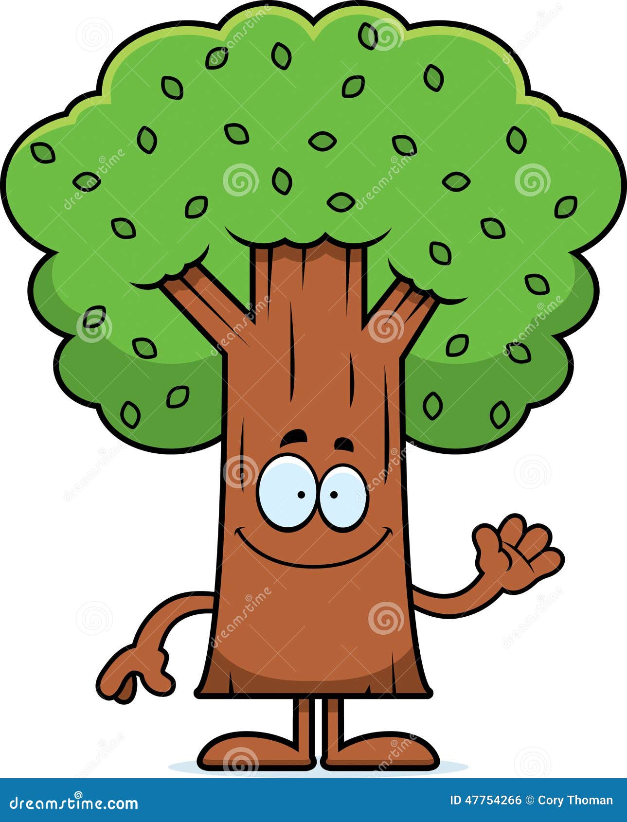 Cartoon Tree Waving stock vector. Illustration of waving - 47754266