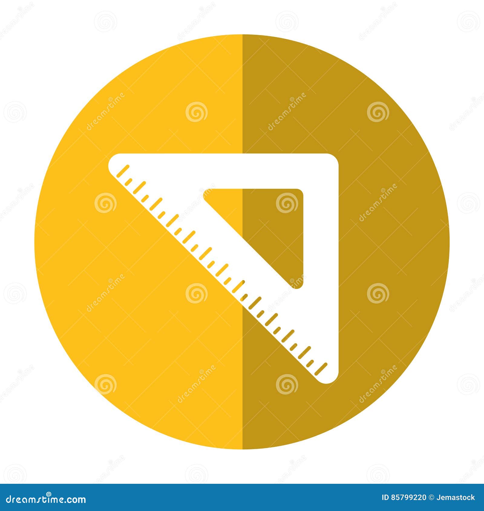 Cartoon Triangle Ruler School Shadow Stock Vector - Illustration of ...