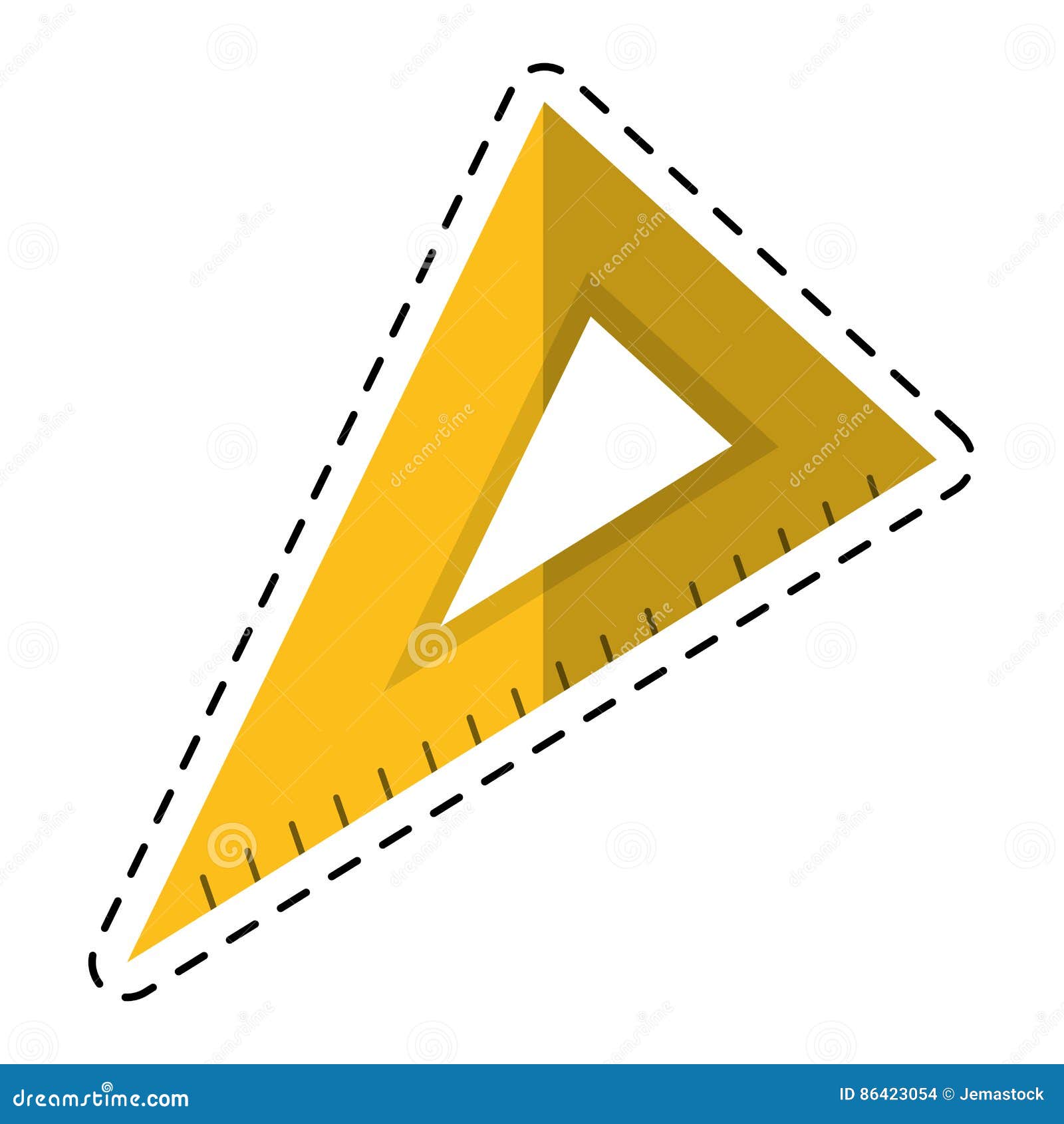 Cartoon Triangle Ruler School Thin Line | CartoonDealer.com #85799499