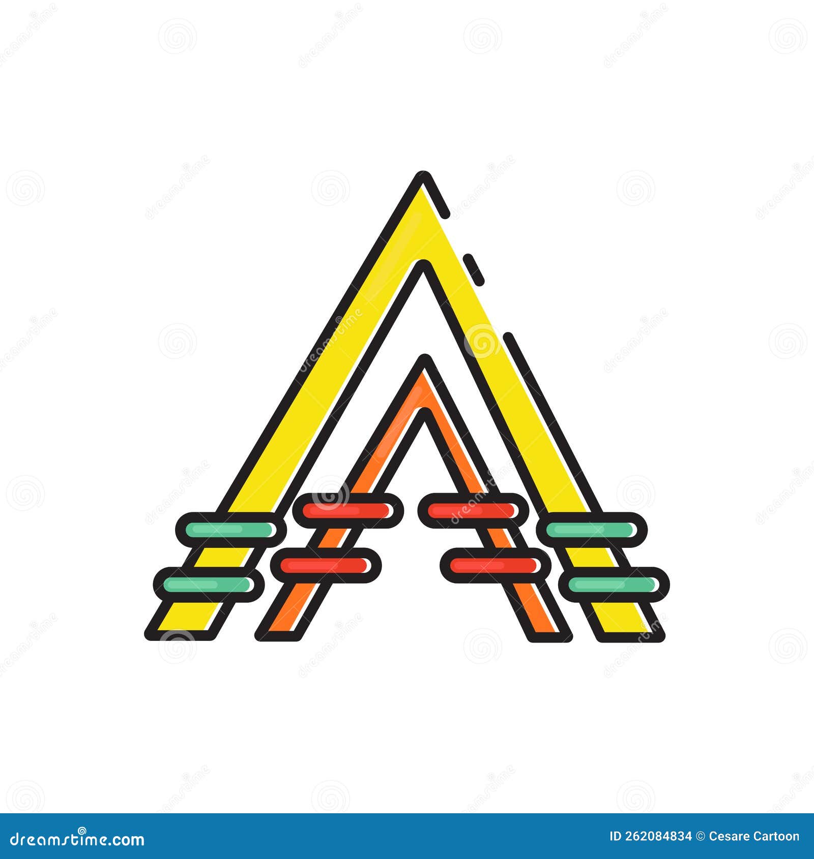 Cartoon native symbol stock vector. Illustration of vector - 262084834