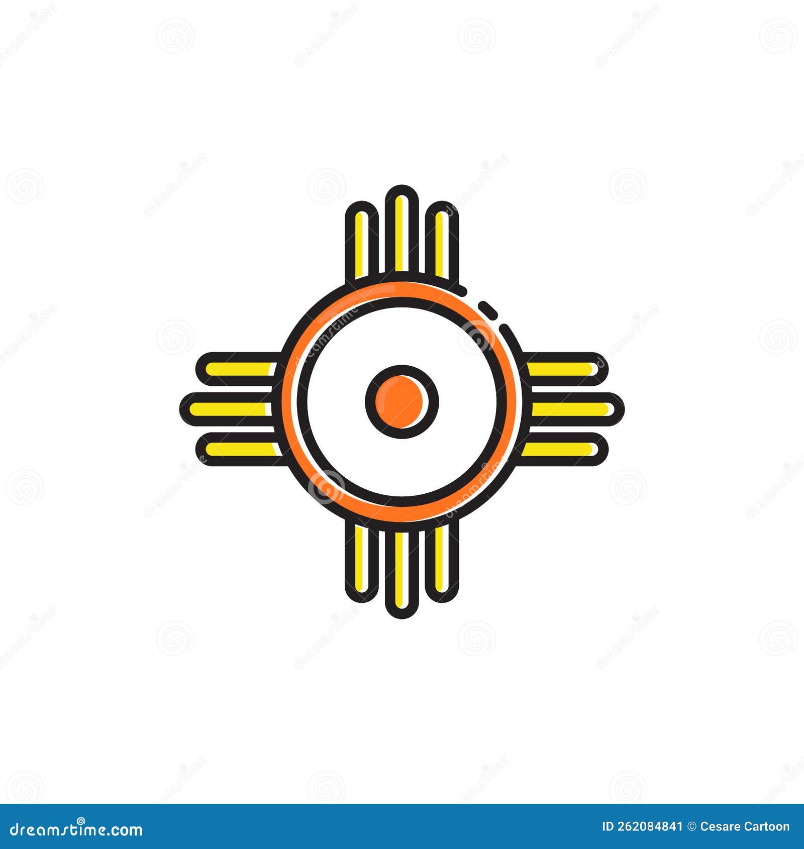 Cartoon native symbol stock vector. Illustration of icon - 262084841