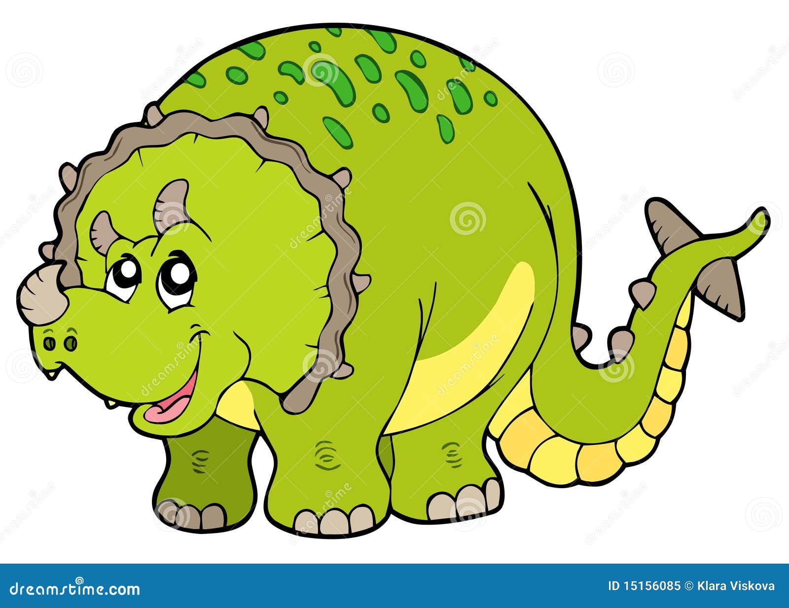 Cartoon triceratops stock vector. Illustration of prehistorical - 15156085