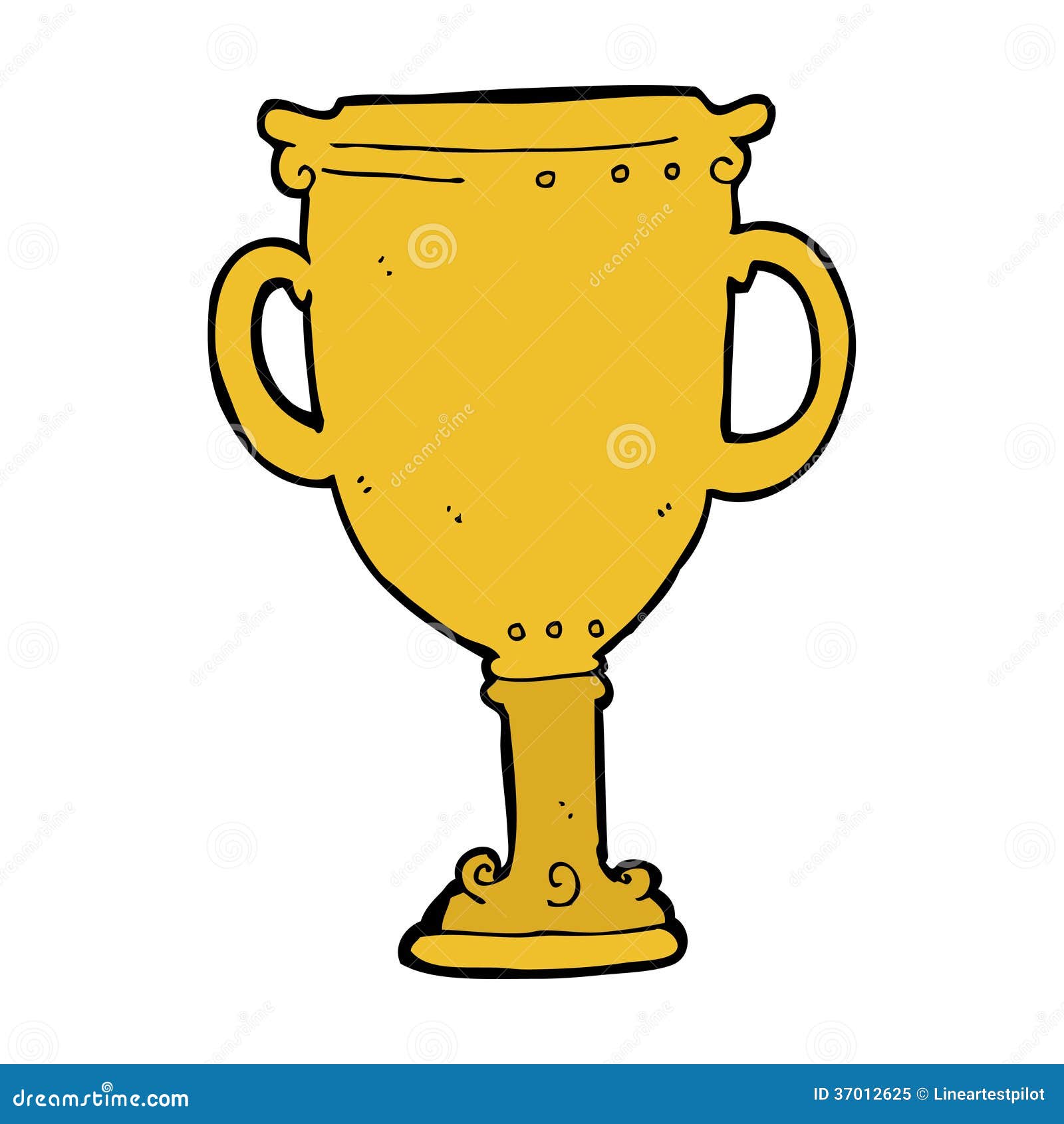 Cartoon trophy stock vector. Illustration of cheerful - 37012625