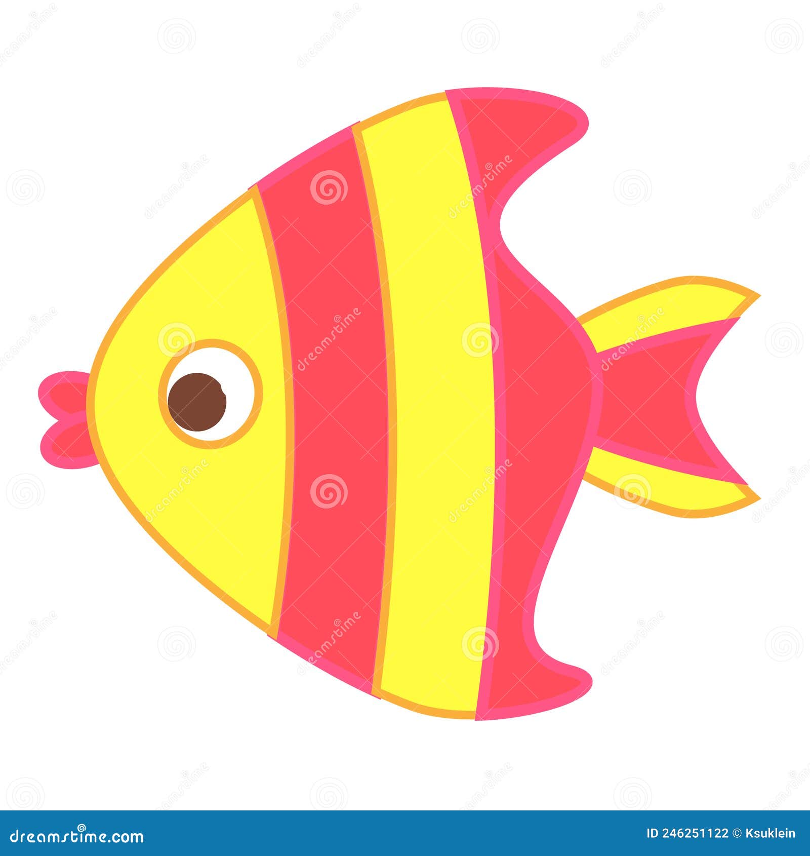 Cartoon Tropic Fish. Vector Clip Art Stock Vector - Illustration of ...
