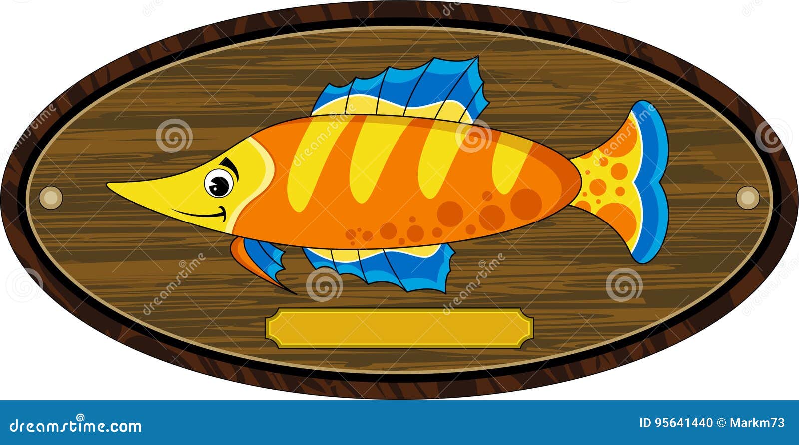 Cartoon Tropical Fish Trophy Mount Stock Illustrations – 15 Cartoon ...