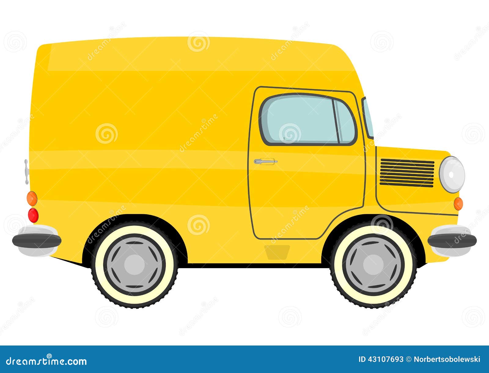 Cartoon truck stock vector. Illustration of hippie, element - 43107693