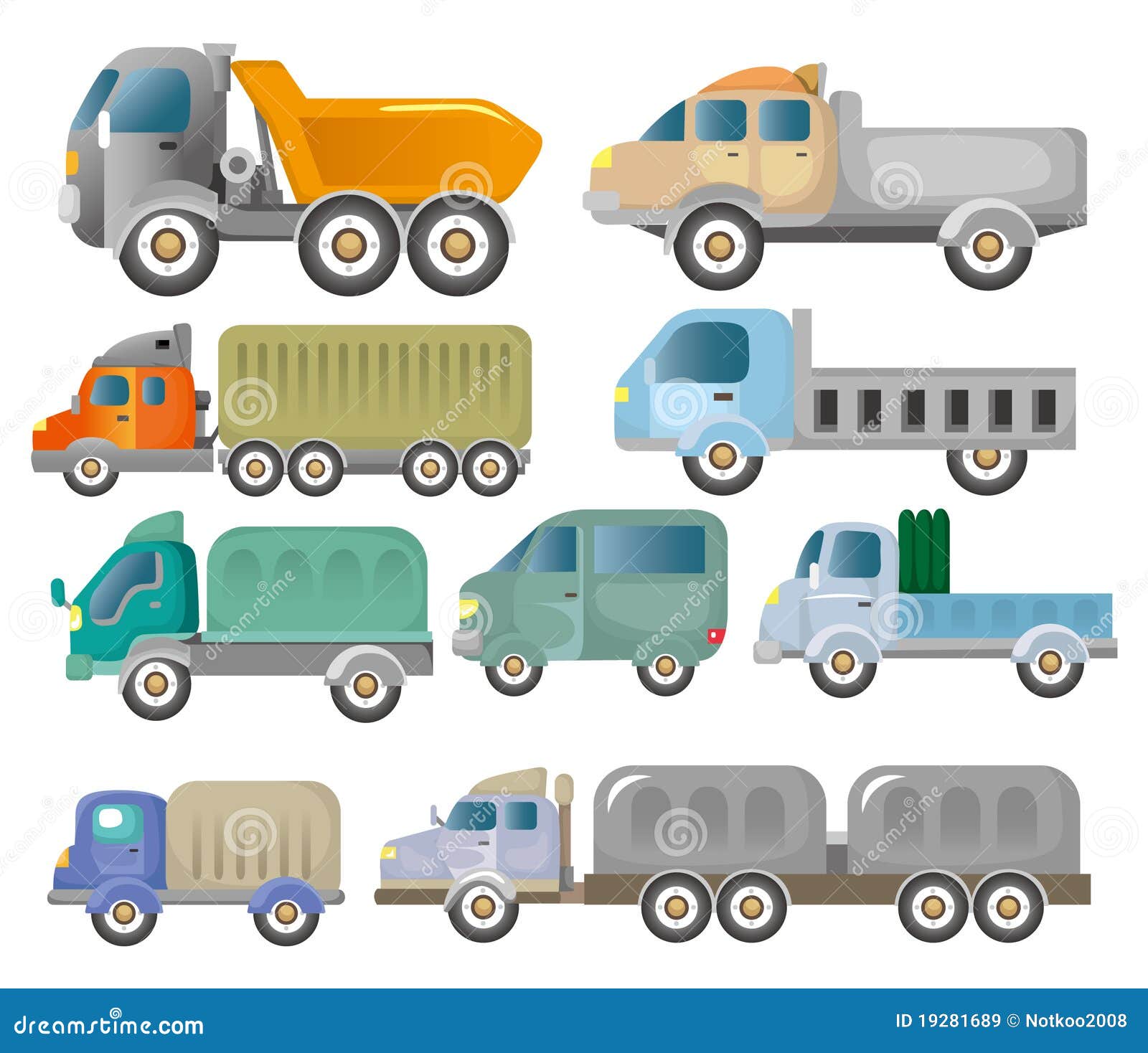 Cartoon truck icon stock vector. Illustration of machinery - 19281689