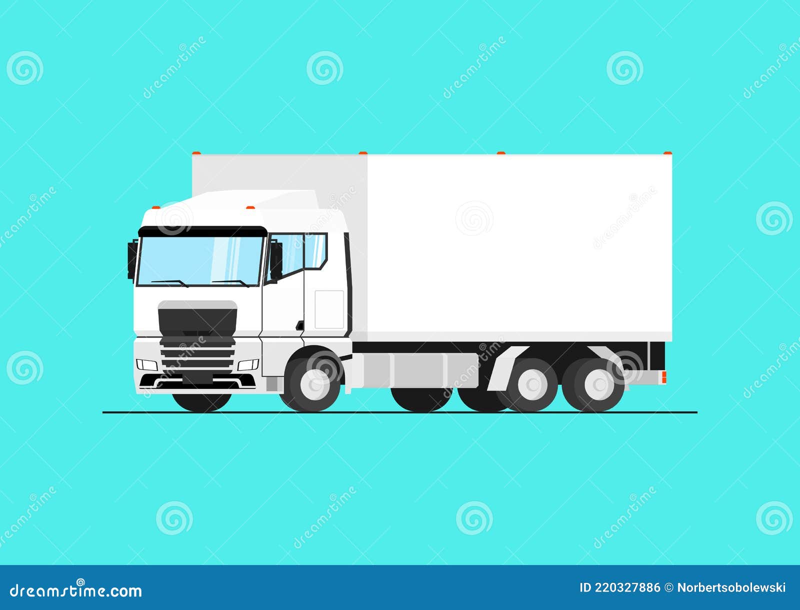 Modern Cab Over Engine Truck. Stock Vector - Illustration of delivery ...
