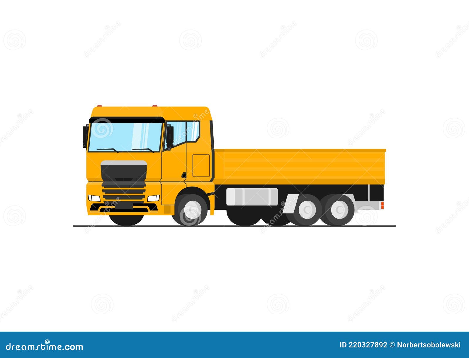 Modern Cab Over Engine Truck. Stock Vector - Illustration of flat, type ...