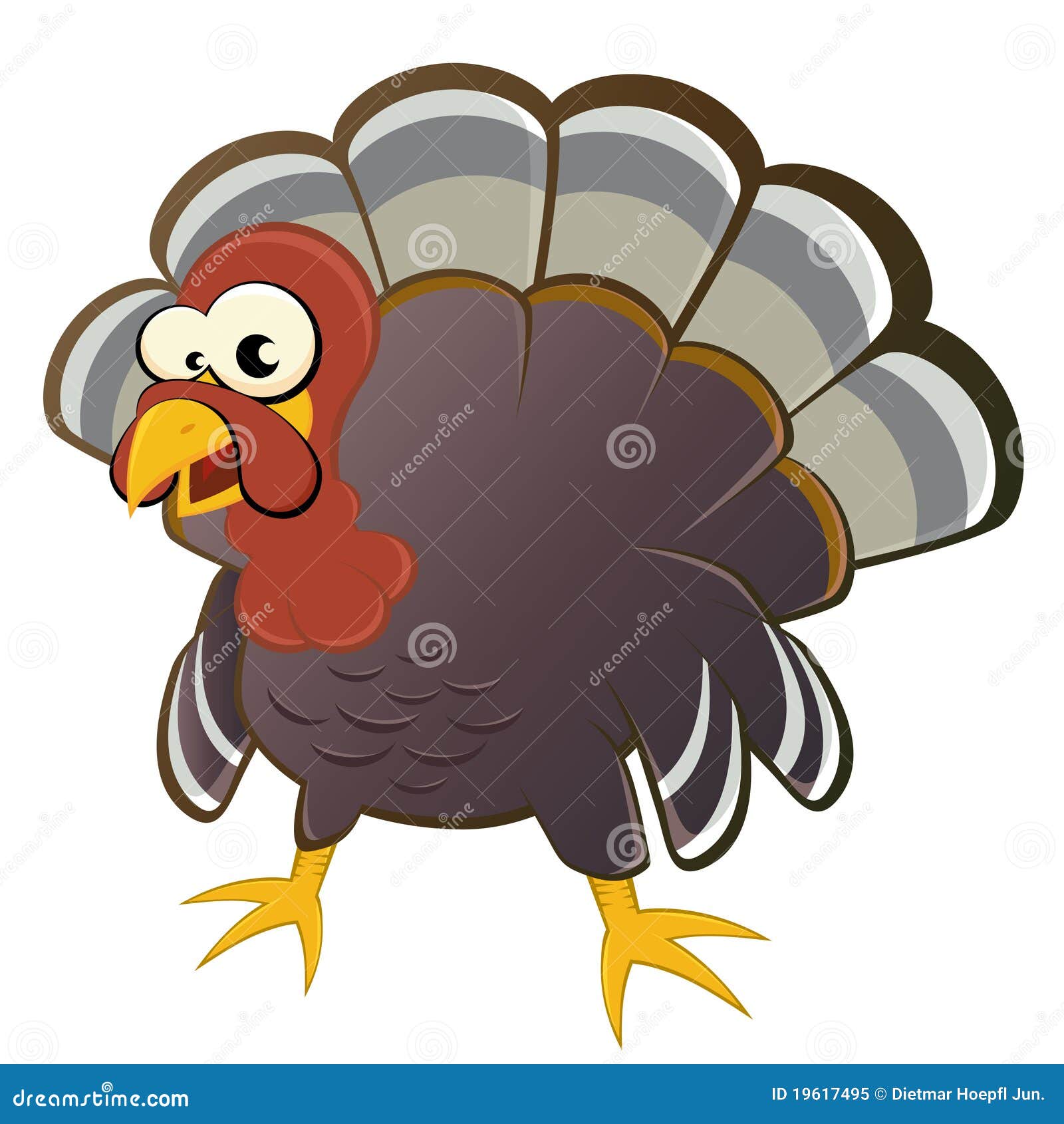 Cartoon turkey stock vector. Illustration of stood, isolated - 19617495