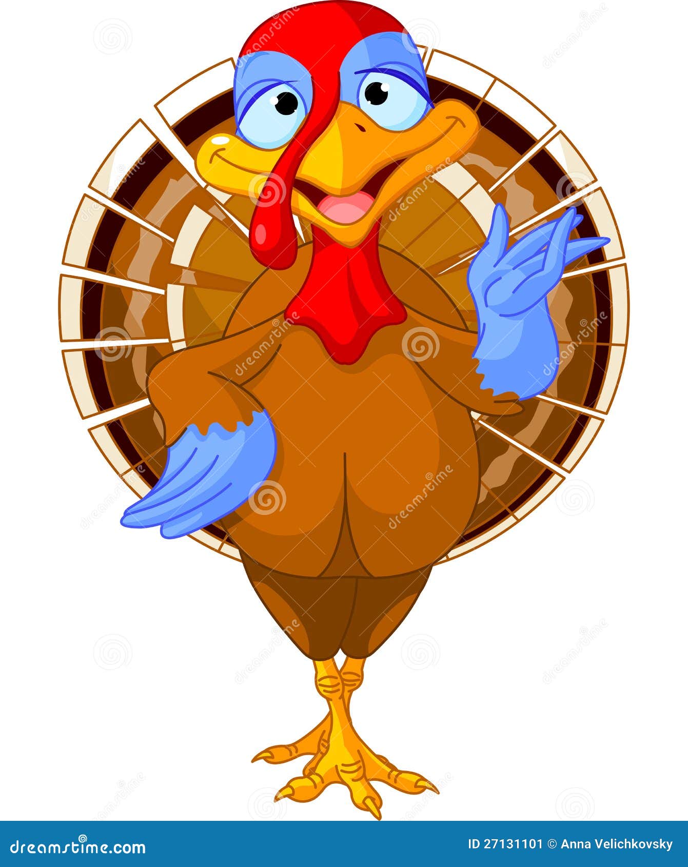 Cartoon turkey stock vector. Illustration of bird, cute - 27131101