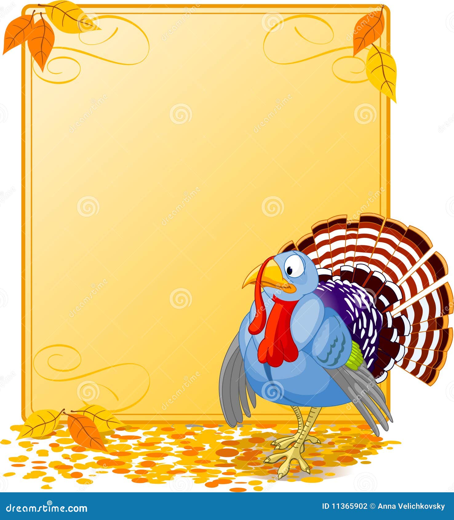 Cartoon Turkey Banner stock vector. Illustration of season - 11365902