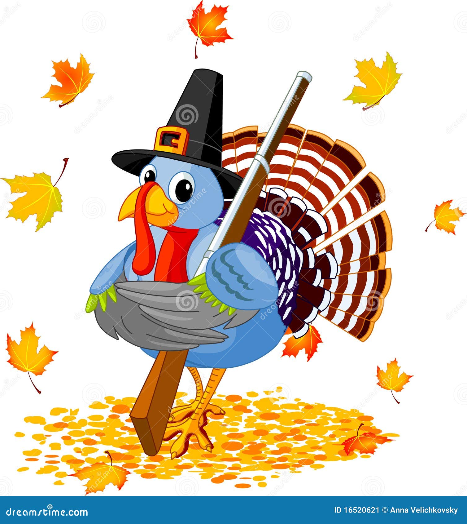 Cartoon Turkey with with a Gun Stock Vector - Illustration of ...