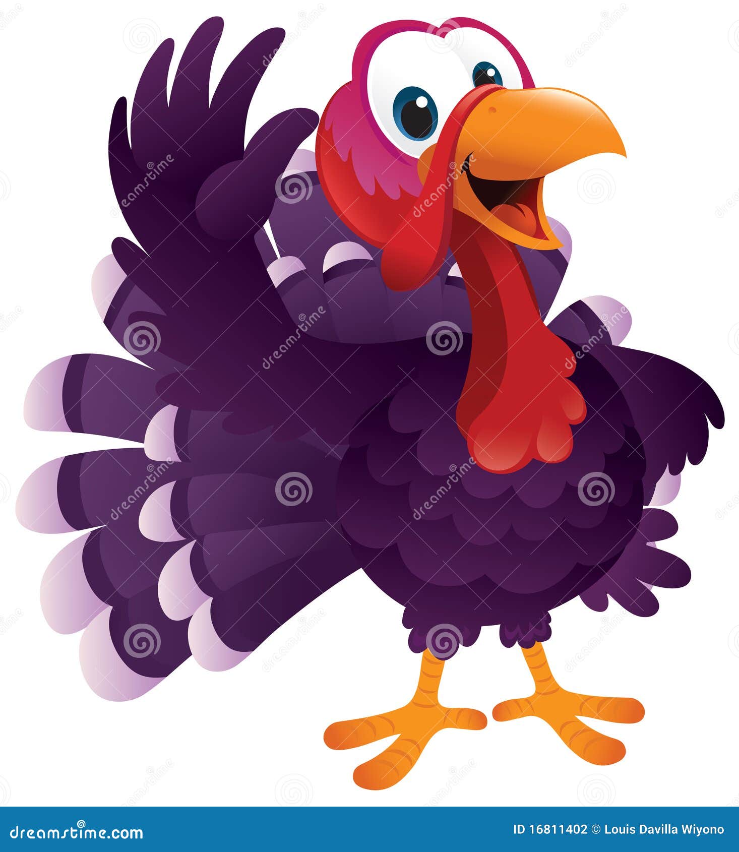 Cartoon Turkey Waving Stock Photography - Image: 16811402