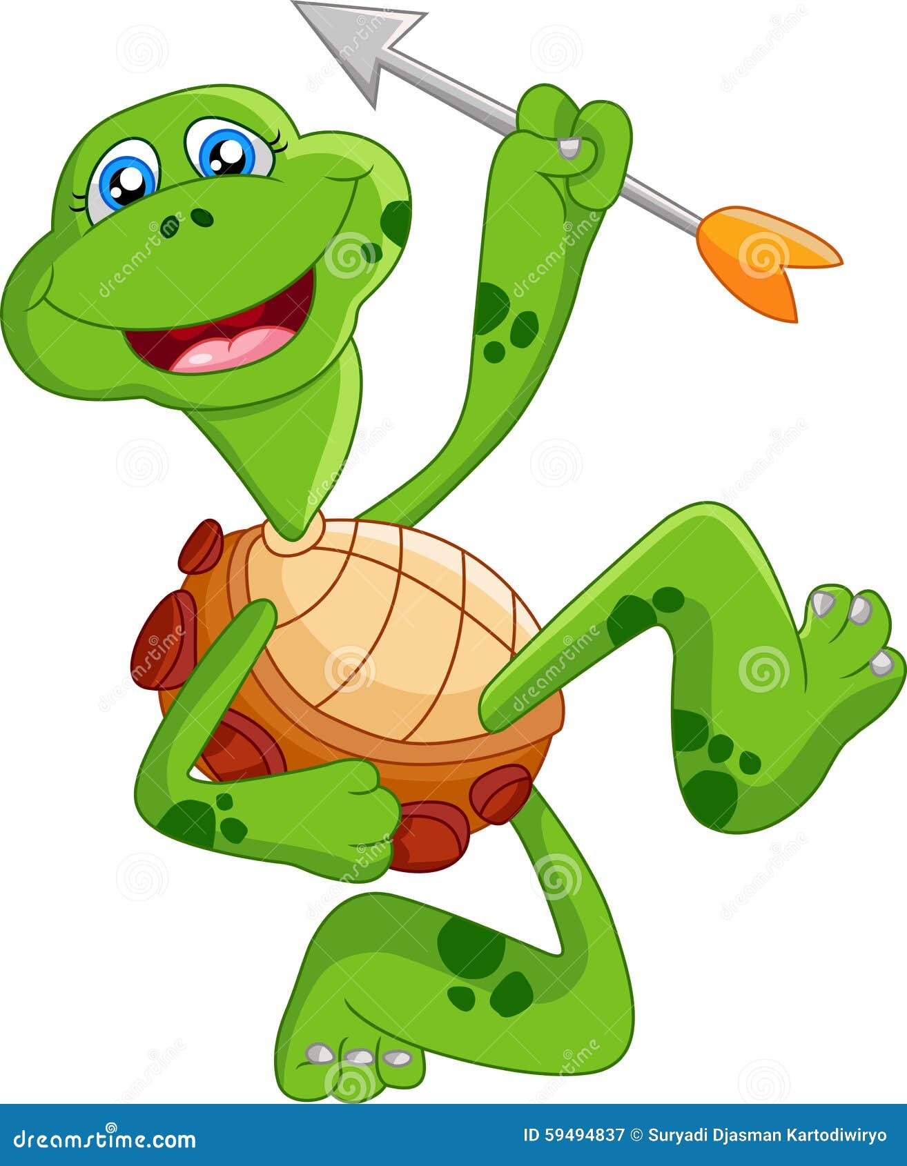Cartoon turtle holding bow stock vector. Illustration of contour - 59494837