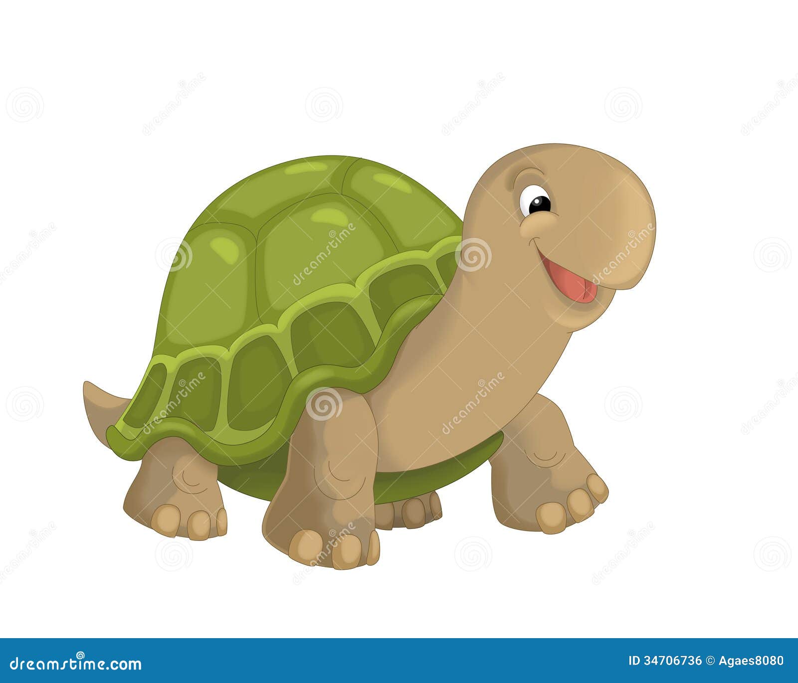 The Cartoon - Turtle - Illustration for the Children Stock Illustration ...