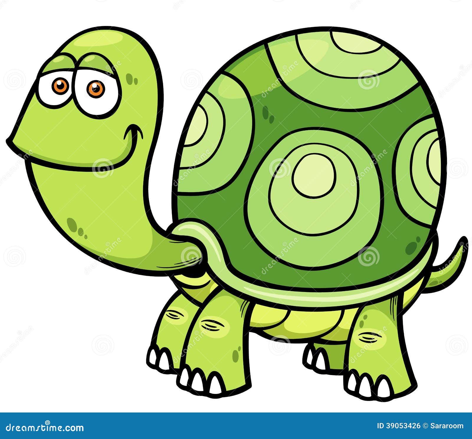 Cartoon turtle stock vector. Illustration of color, children - 39053426