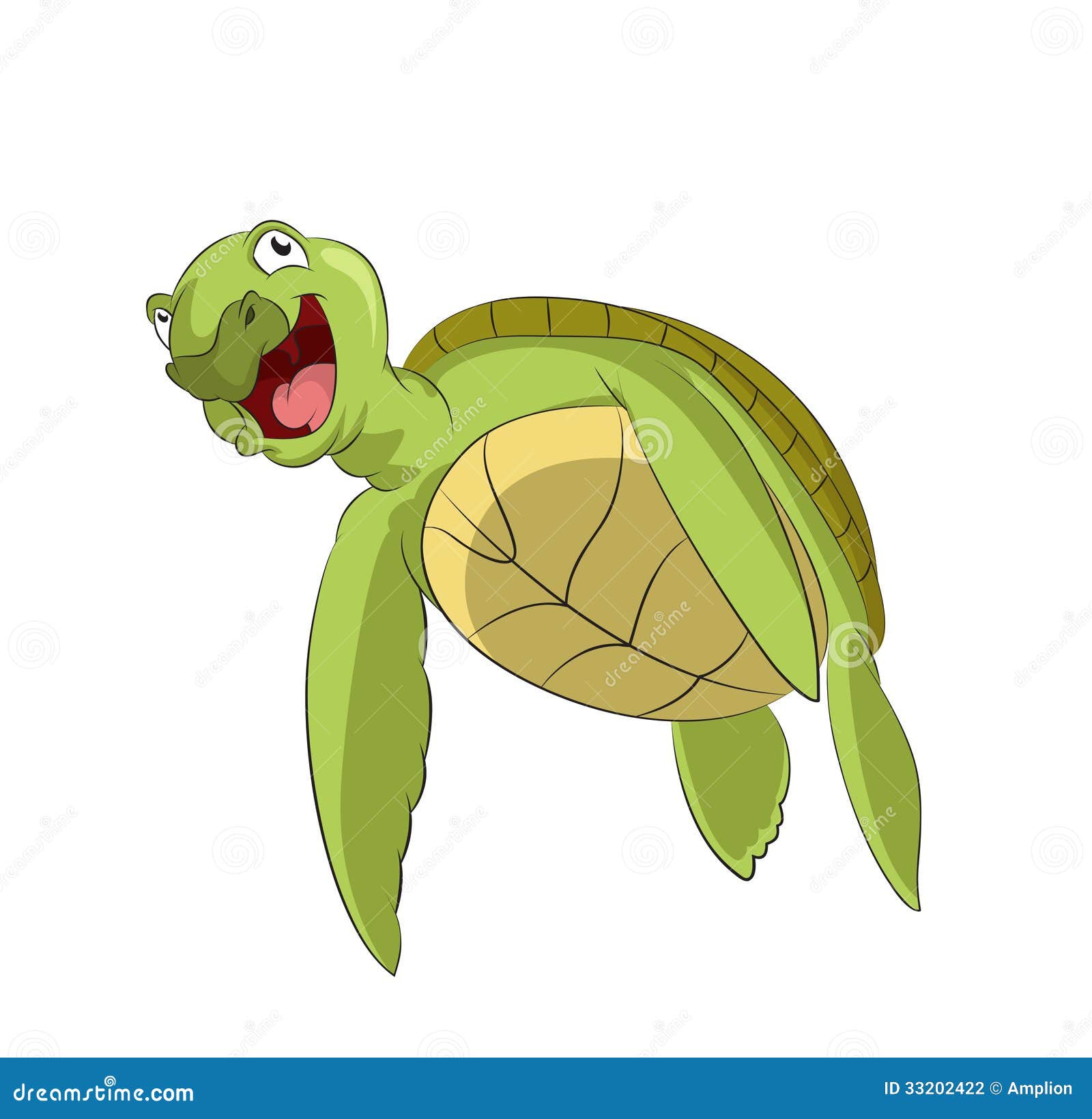 Cartoon turtle stock vector. Illustration of diving, species - 33202422