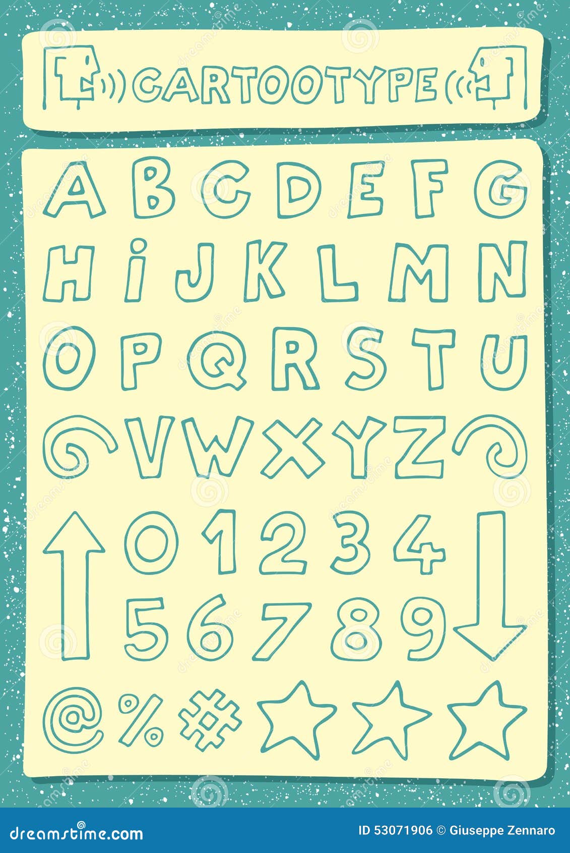 Cartoon type stock vector. Illustration of numbers, typography - 53071906