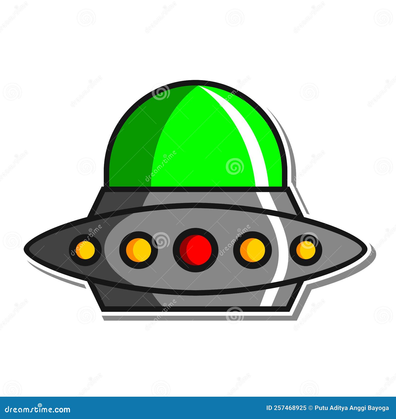 Cartoon ufo stock vector. Illustration of unidentified - 257468925