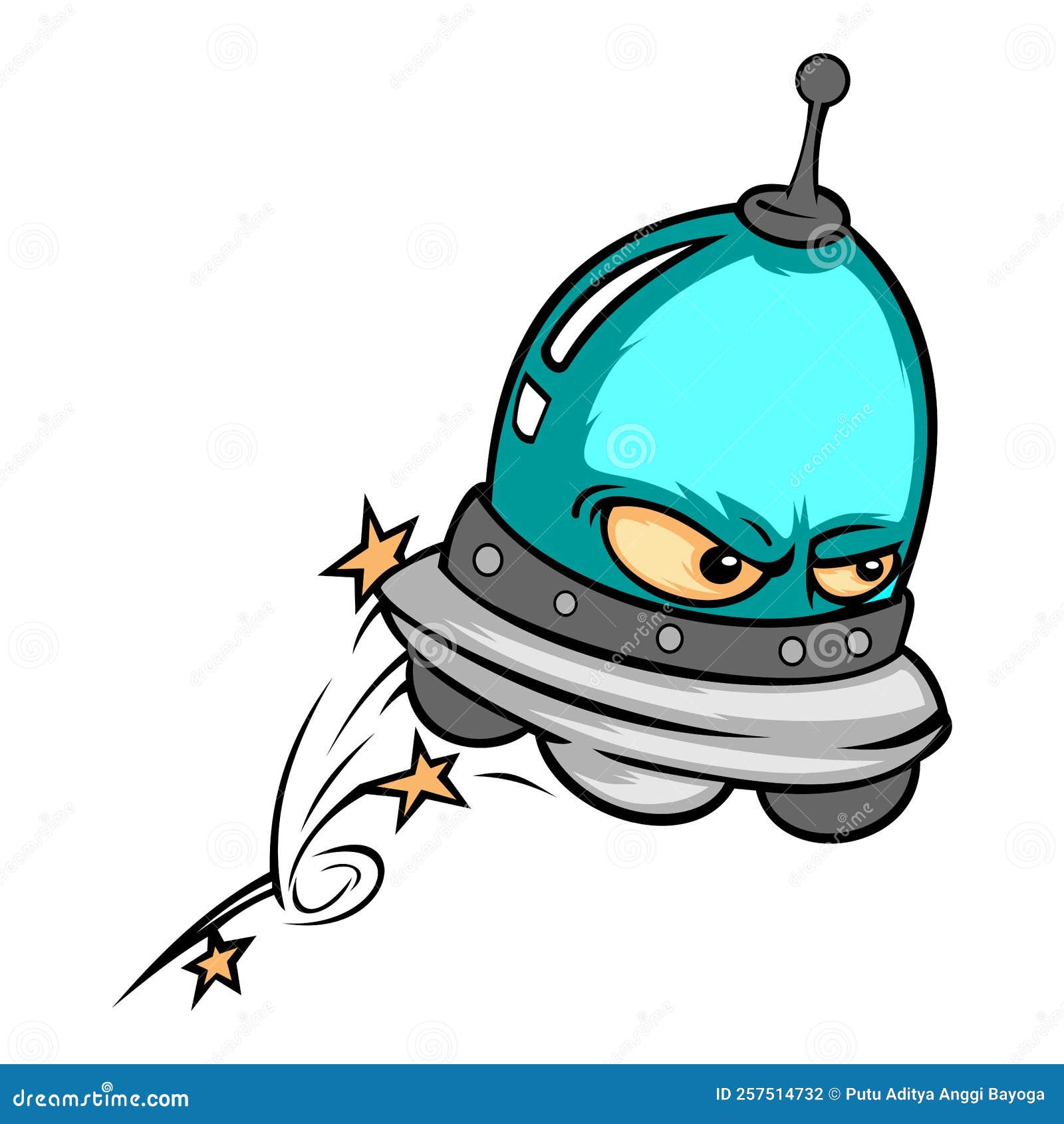 Cartoon ufo stock illustration. Illustration of vector - 257514732
