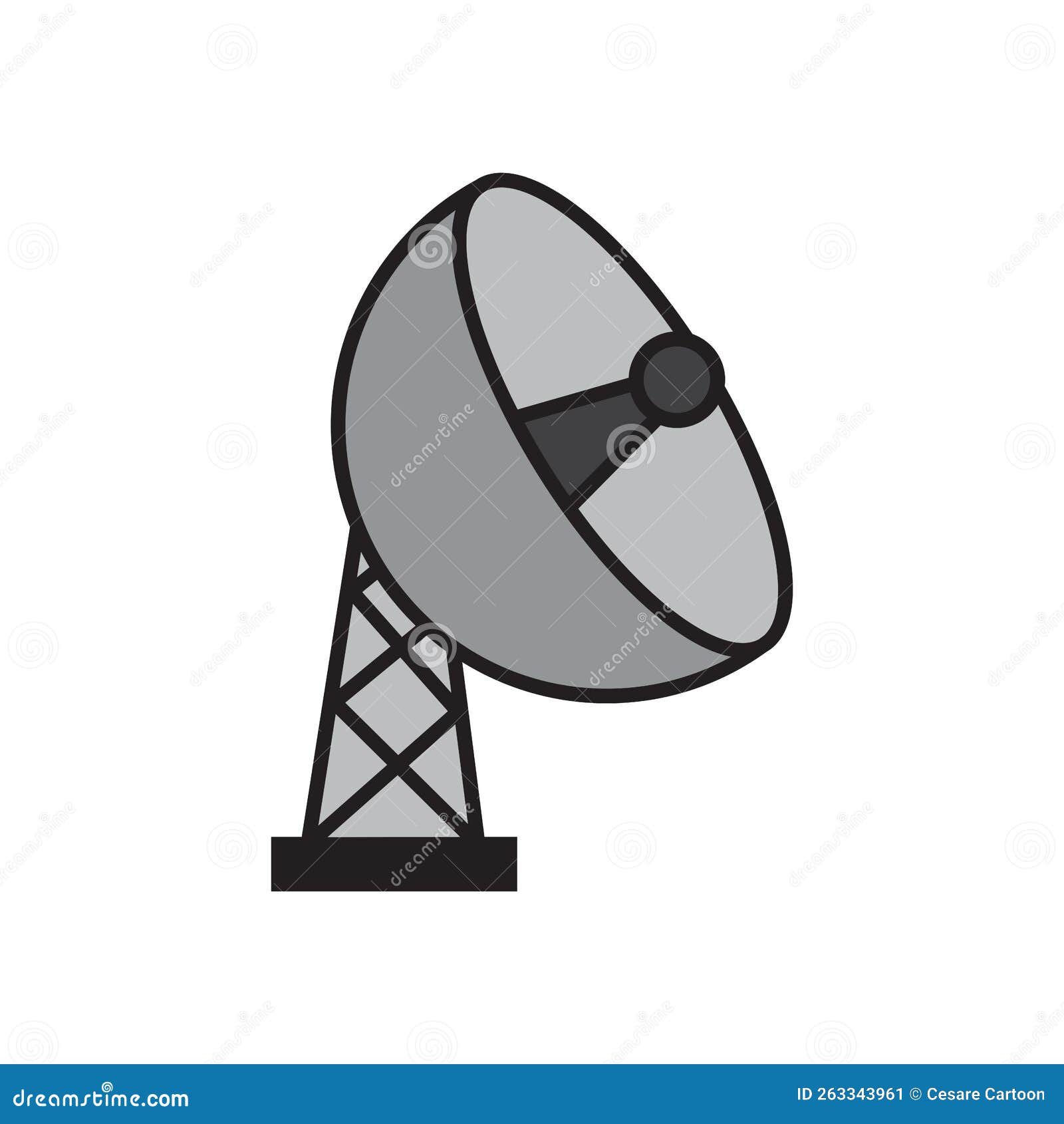 Cartoon antenna stock vector. Illustration of simple - 263343961