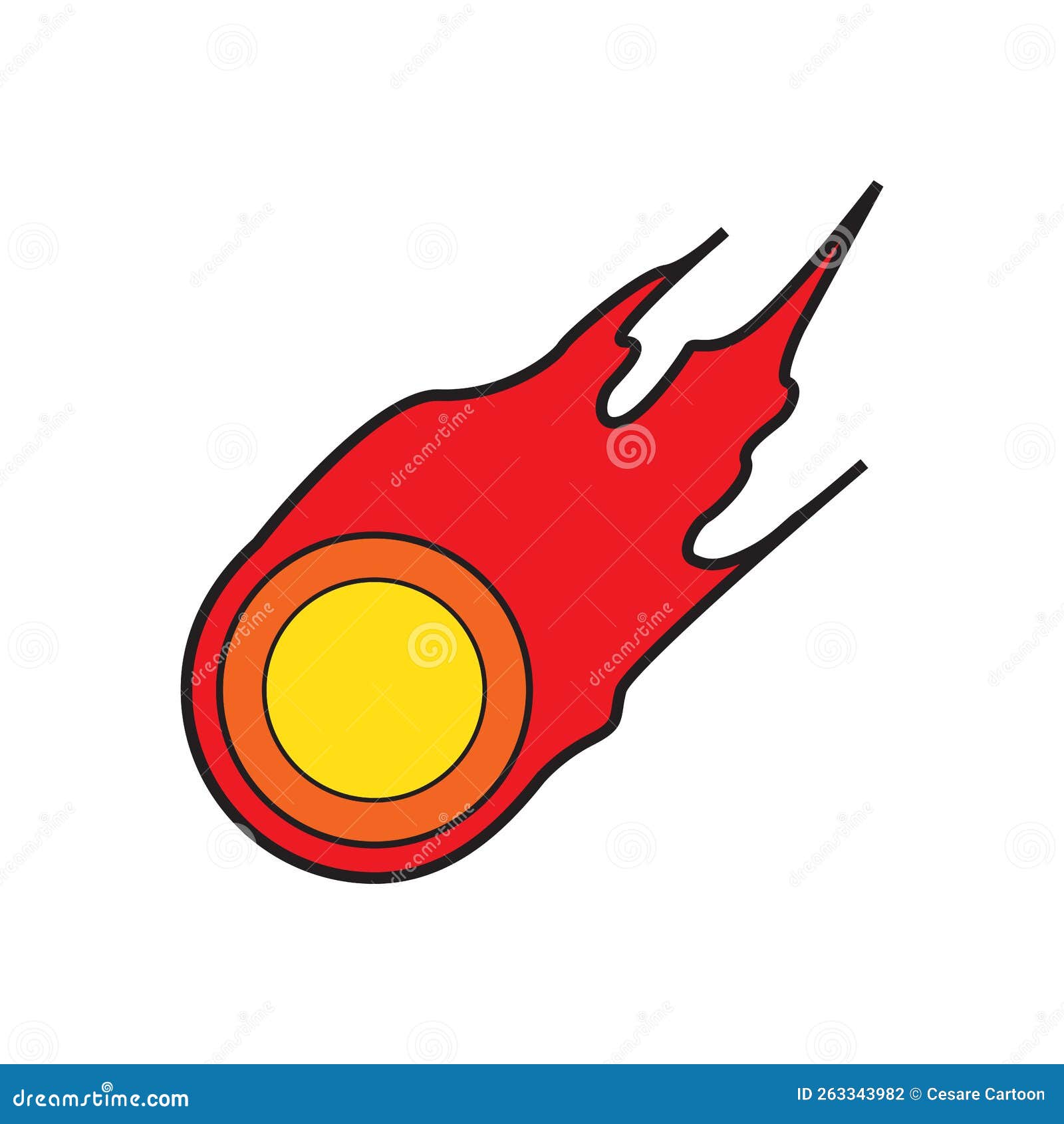 Cartoon comet stock vector. Illustration of comet, science - 263343982