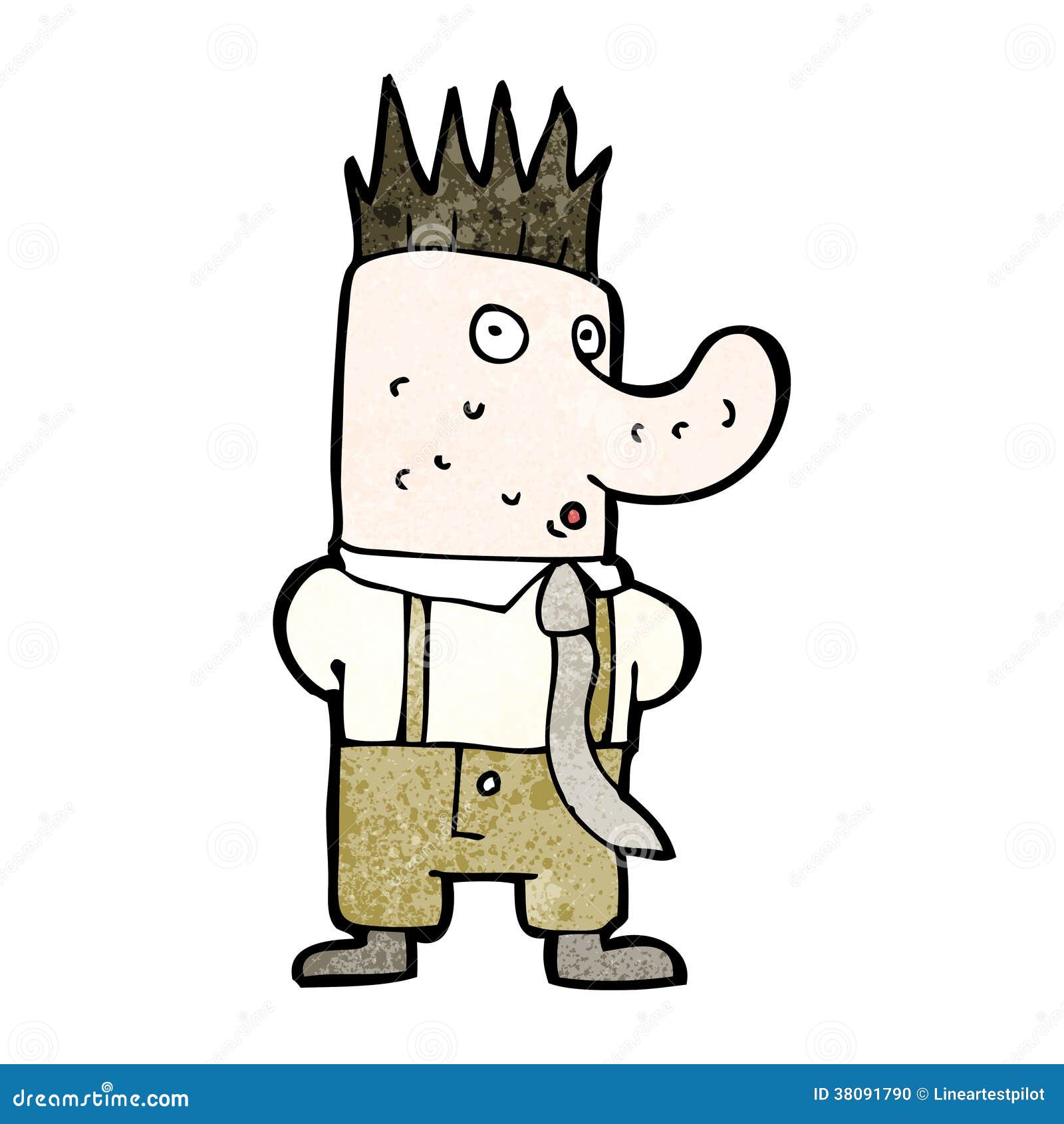 Cartoon ugly man stock vector. Illustration of character - 38091790