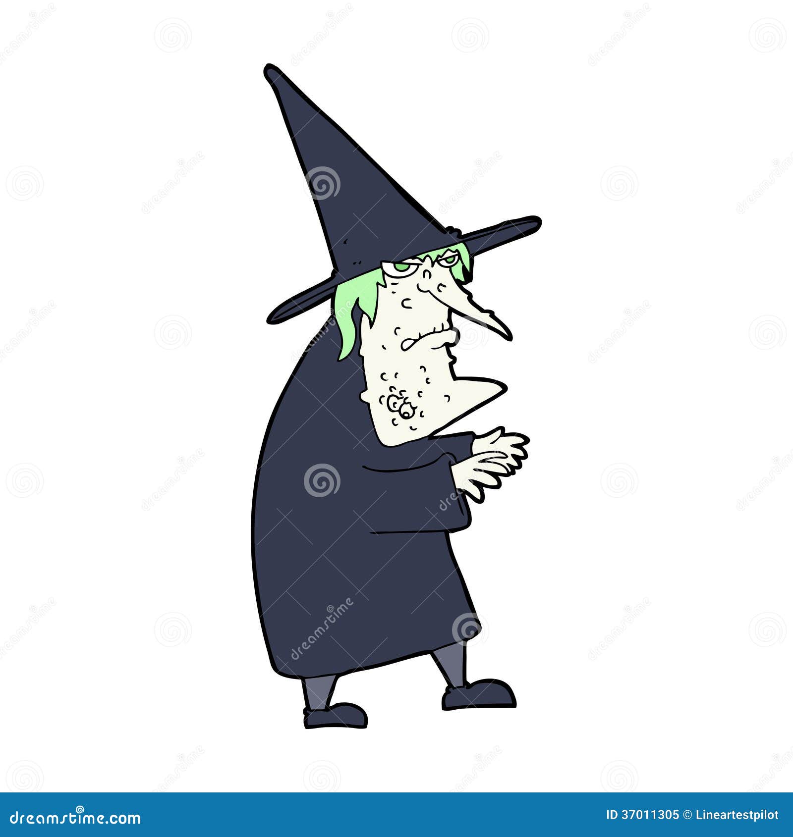 Cartoon Ugly Old Witch Royalty Free Stock Photo - Image: 37011305