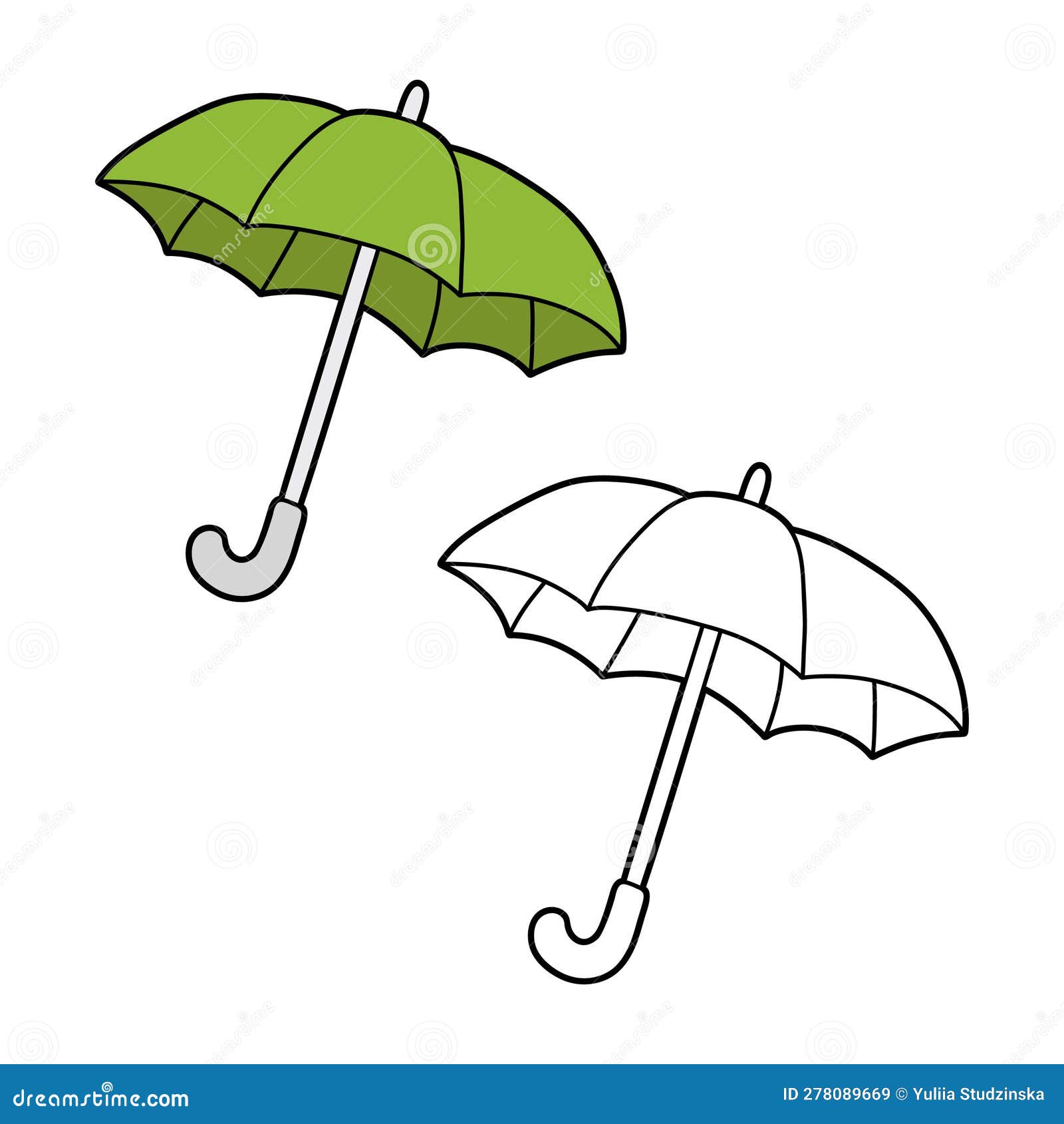 Cartoon Umbrella with Example Stock Vector - Illustration of baby ...