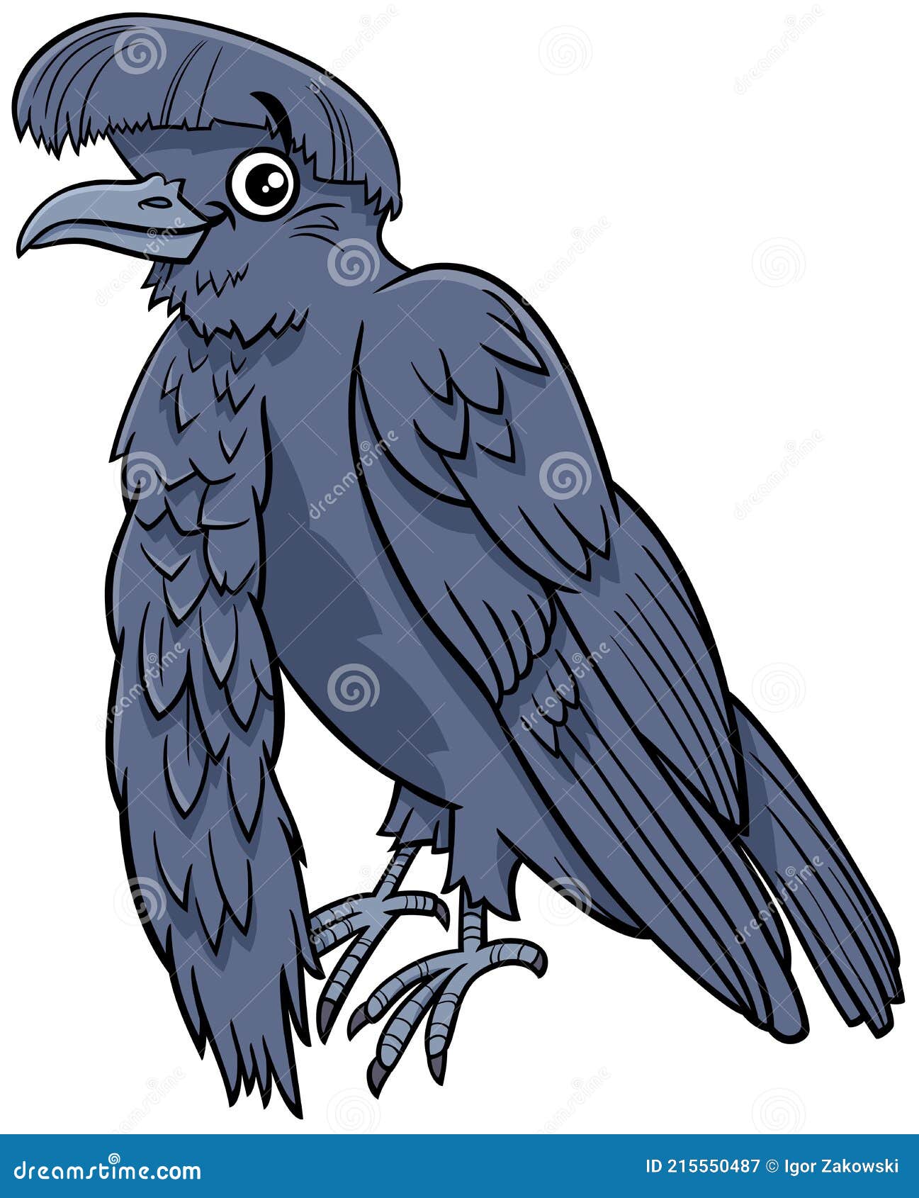 Cartoon Umbrellabird Comic Animal Character Stock Vector - Illustration ...