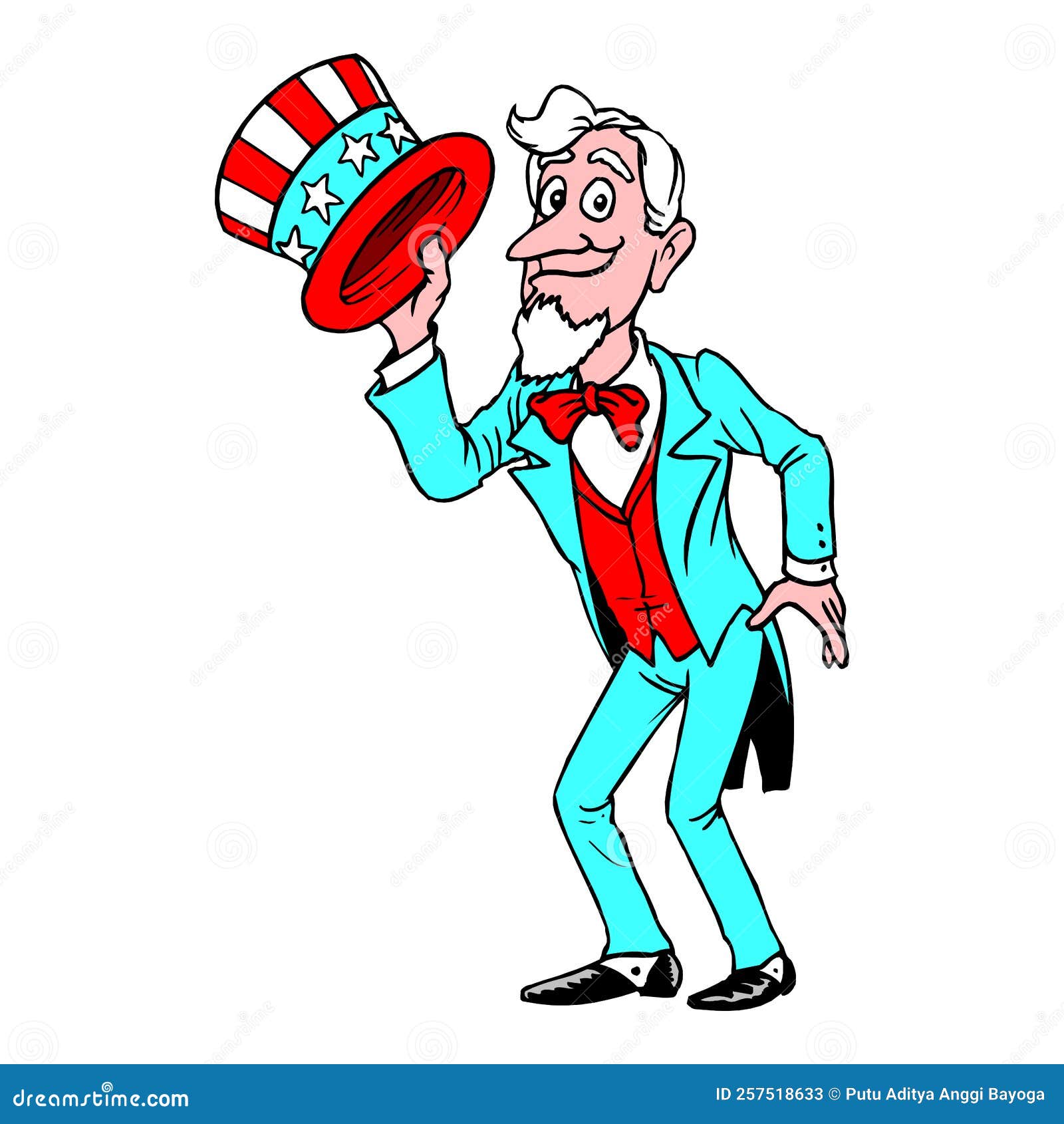 Cartoon Uncle Face With Mustache Smiling, Vector Illustration ...