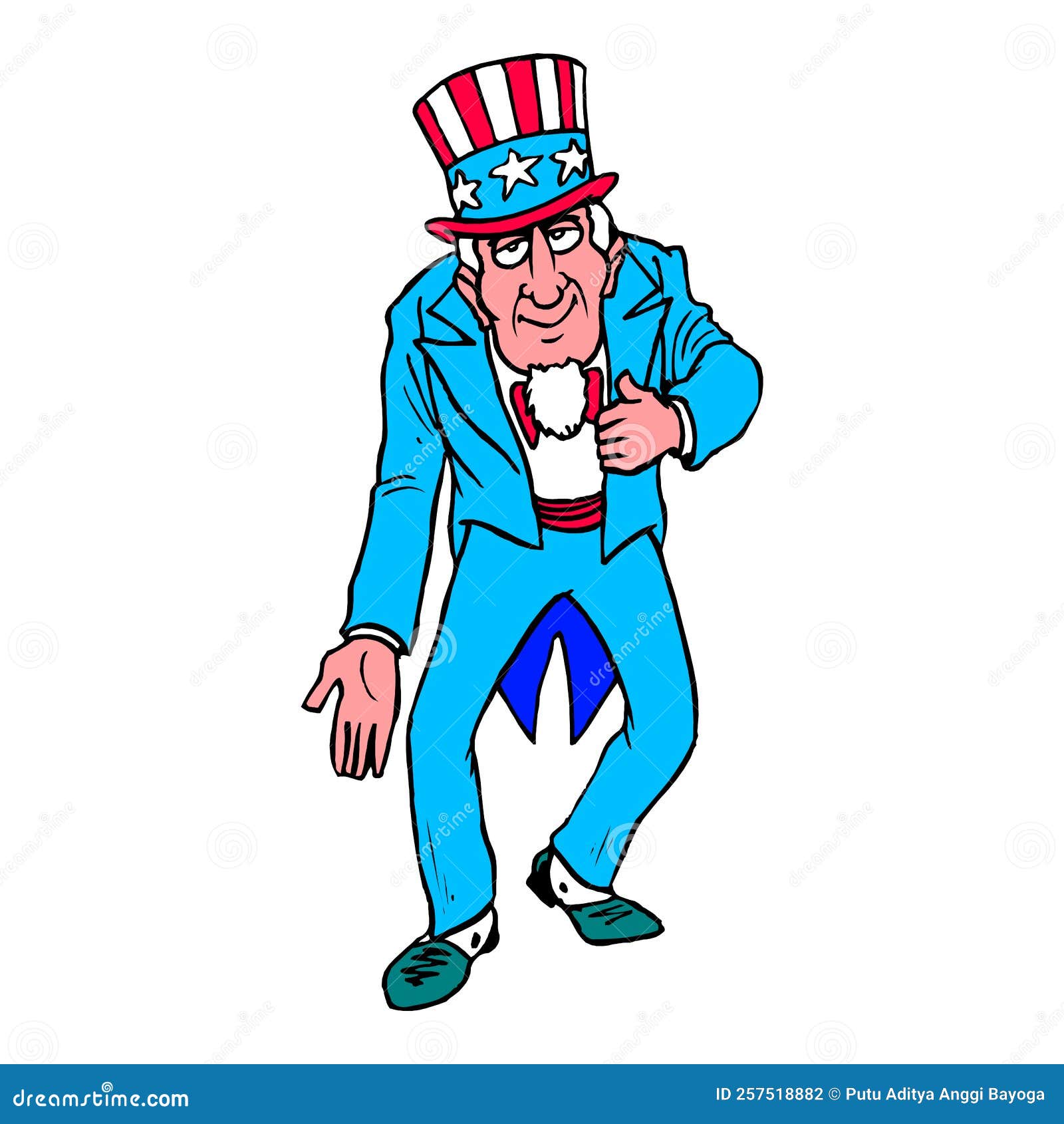 Cartoon Uncle Face With Mustache Smiling, Vector Illustration ...