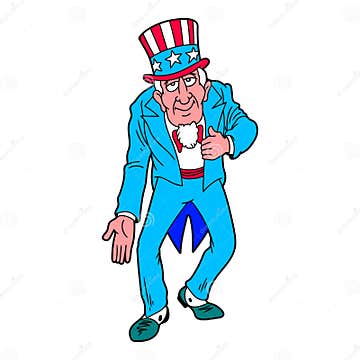 Cartoon uncle sam stock vector. Illustration of artwork - 266020033