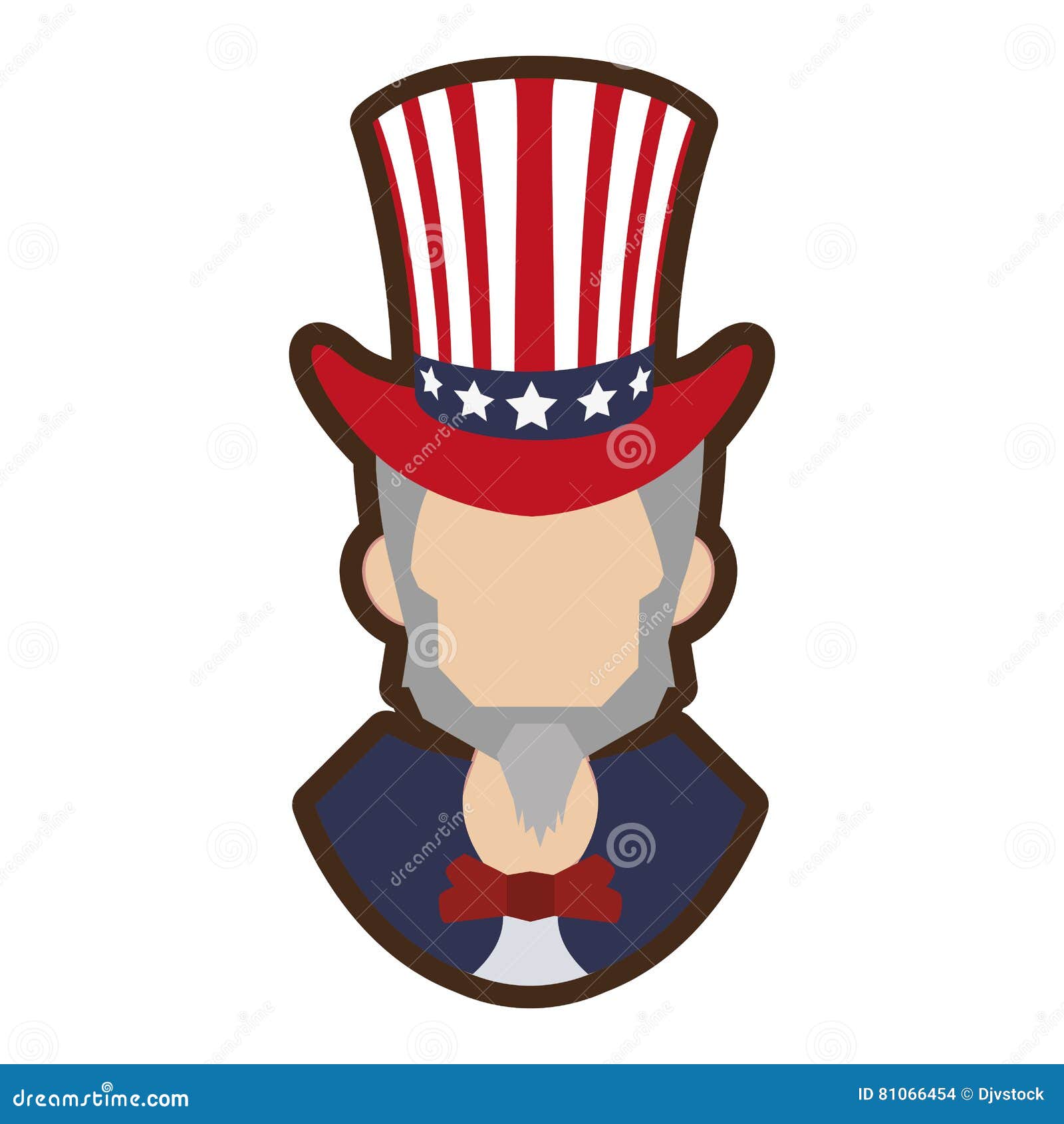 Cartoon Uncle Sam Symbol Icon Stock Vector - Illustration of democracy ...