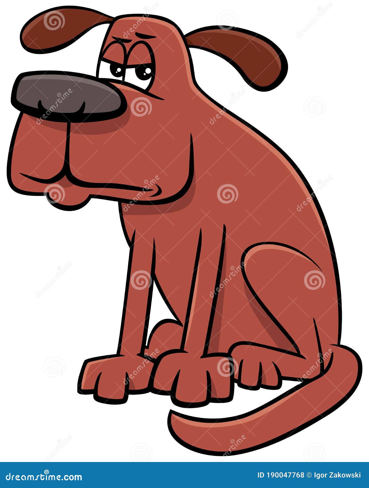 Unhappy Grumpy Mustache Man Vector Cartoon | CartoonDealer.com #234033464