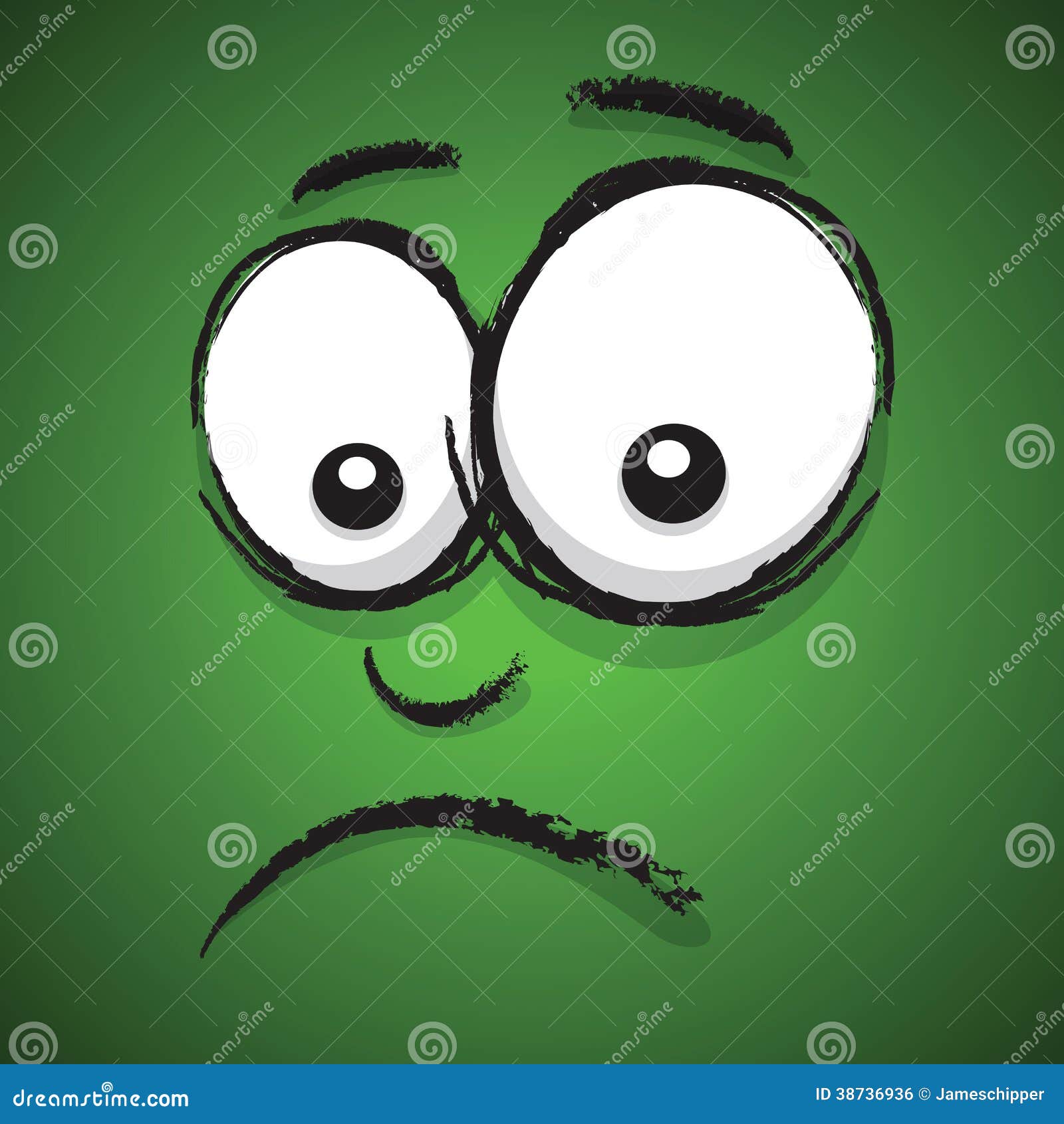 Cartoon unhappy face stock vector. Illustration of character - 38736936