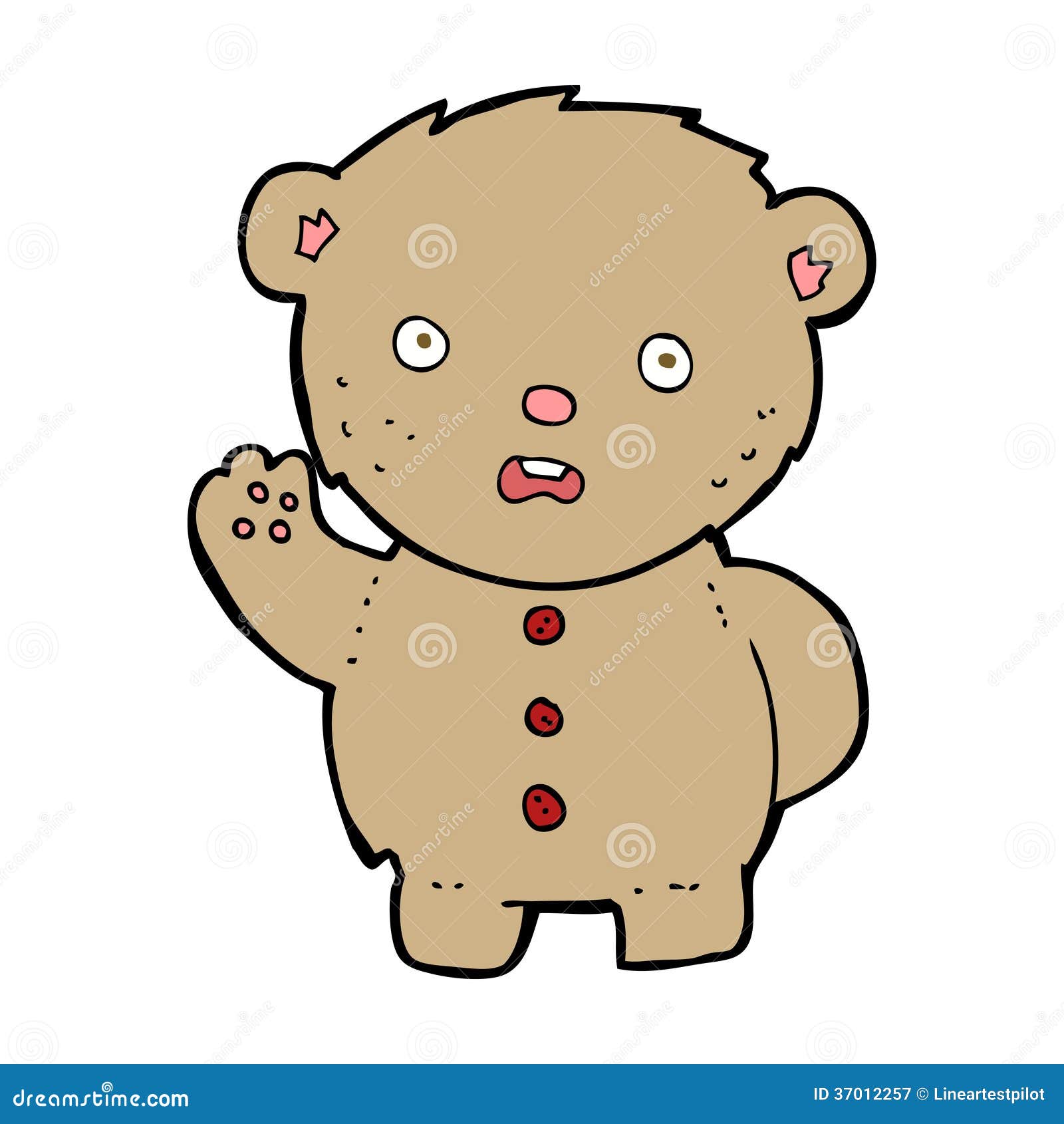 Cartoon unhappy teddy bear stock vector. Illustration of simple - 37012257