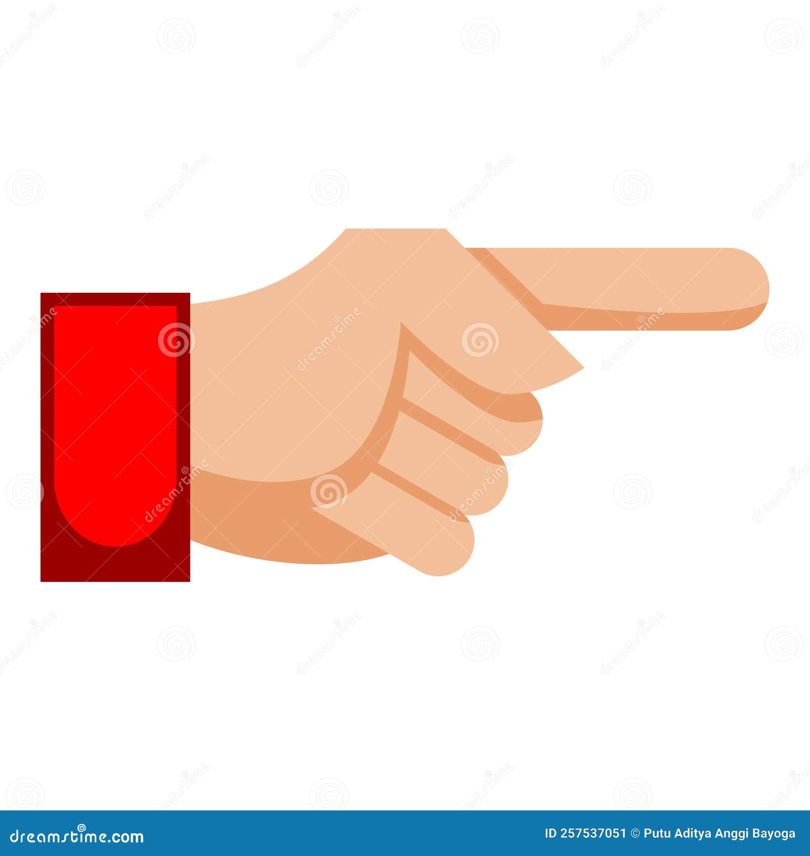 Cartoon pointing hand stock vector. Illustration of simple - 257537051